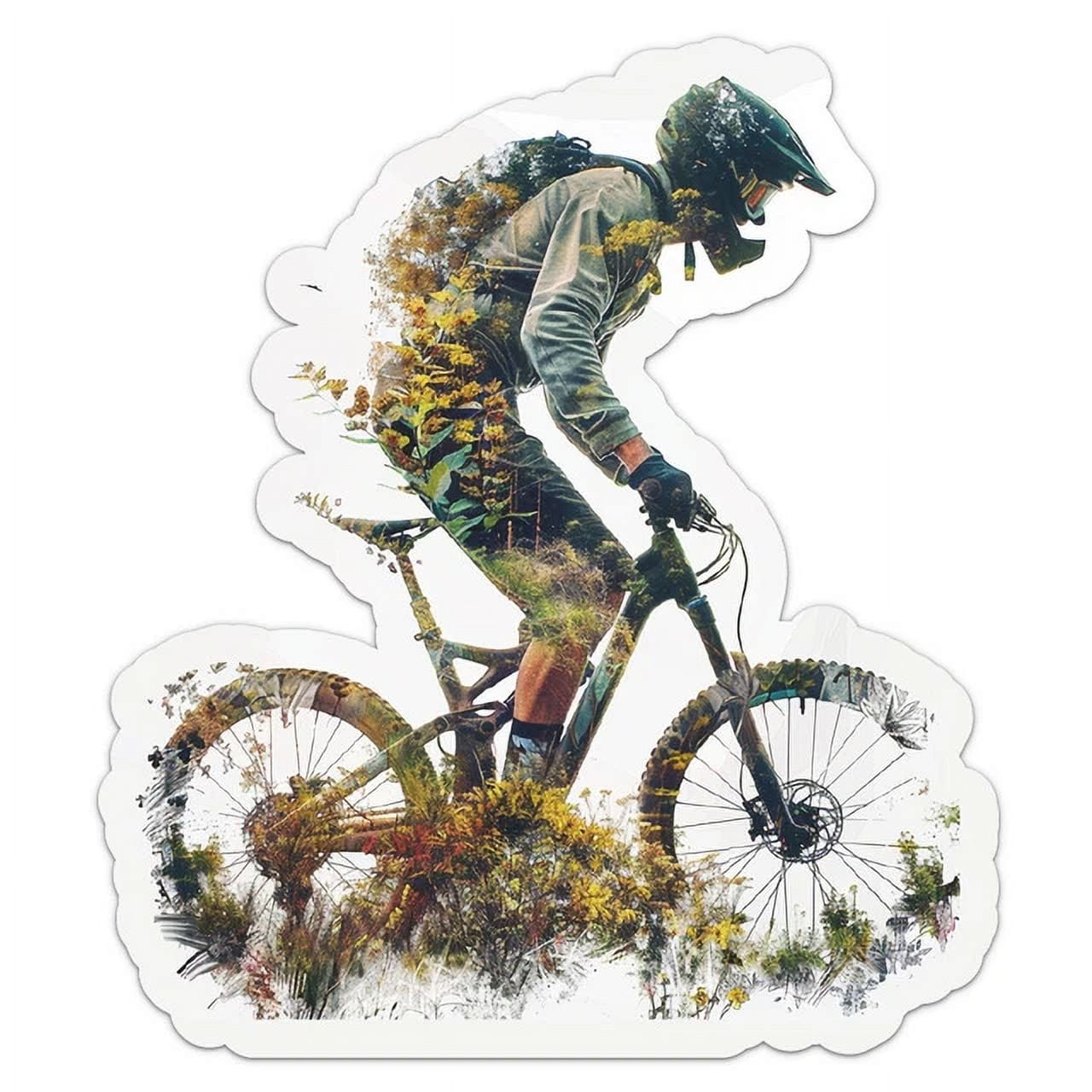 Nature Mountain Biking Sport Sticker Phone Decal Water Bottle Stickers ...