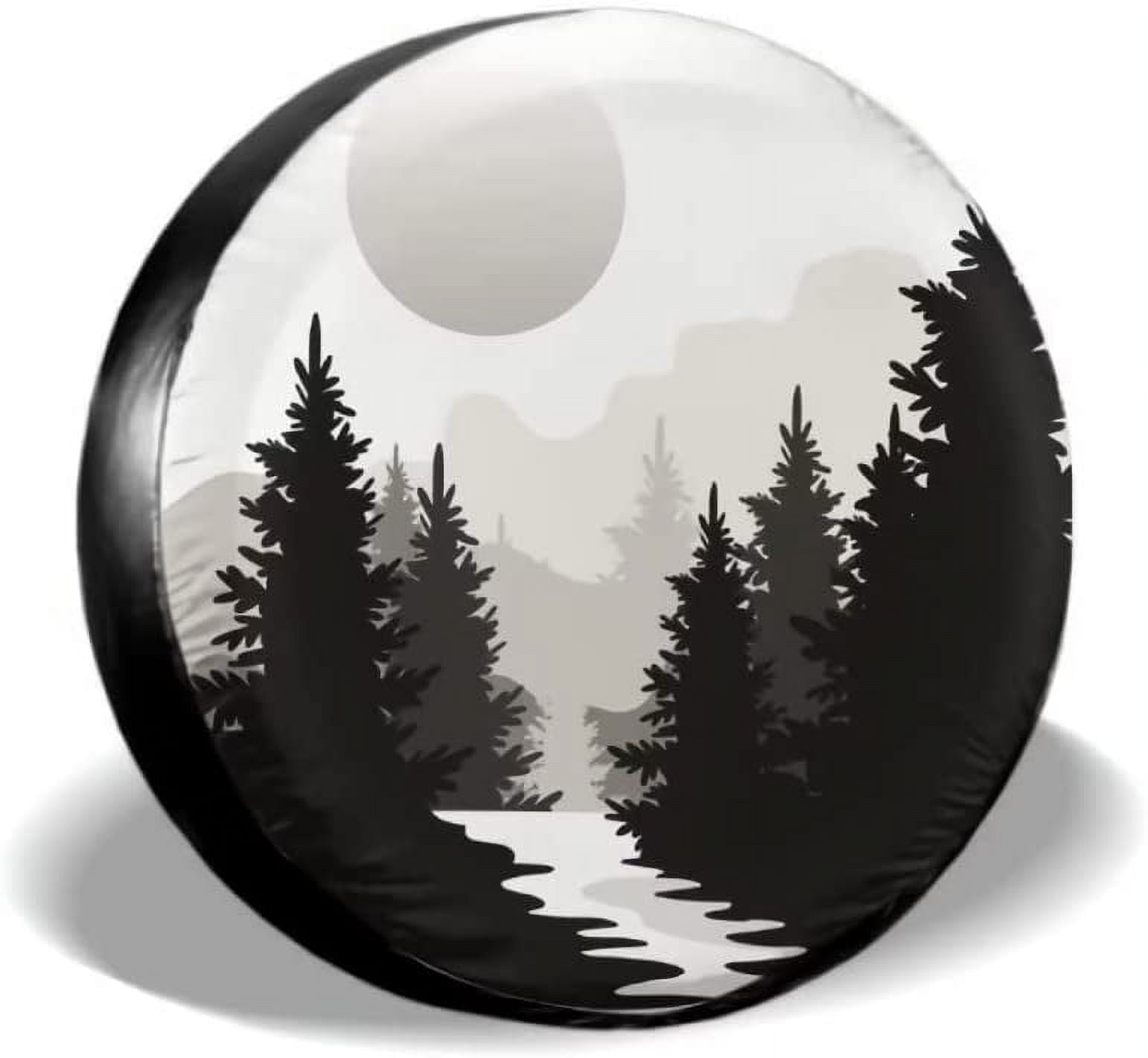 Nature Mountain Compass Tire Cover Universal Spare Wheel Tire Cover ...