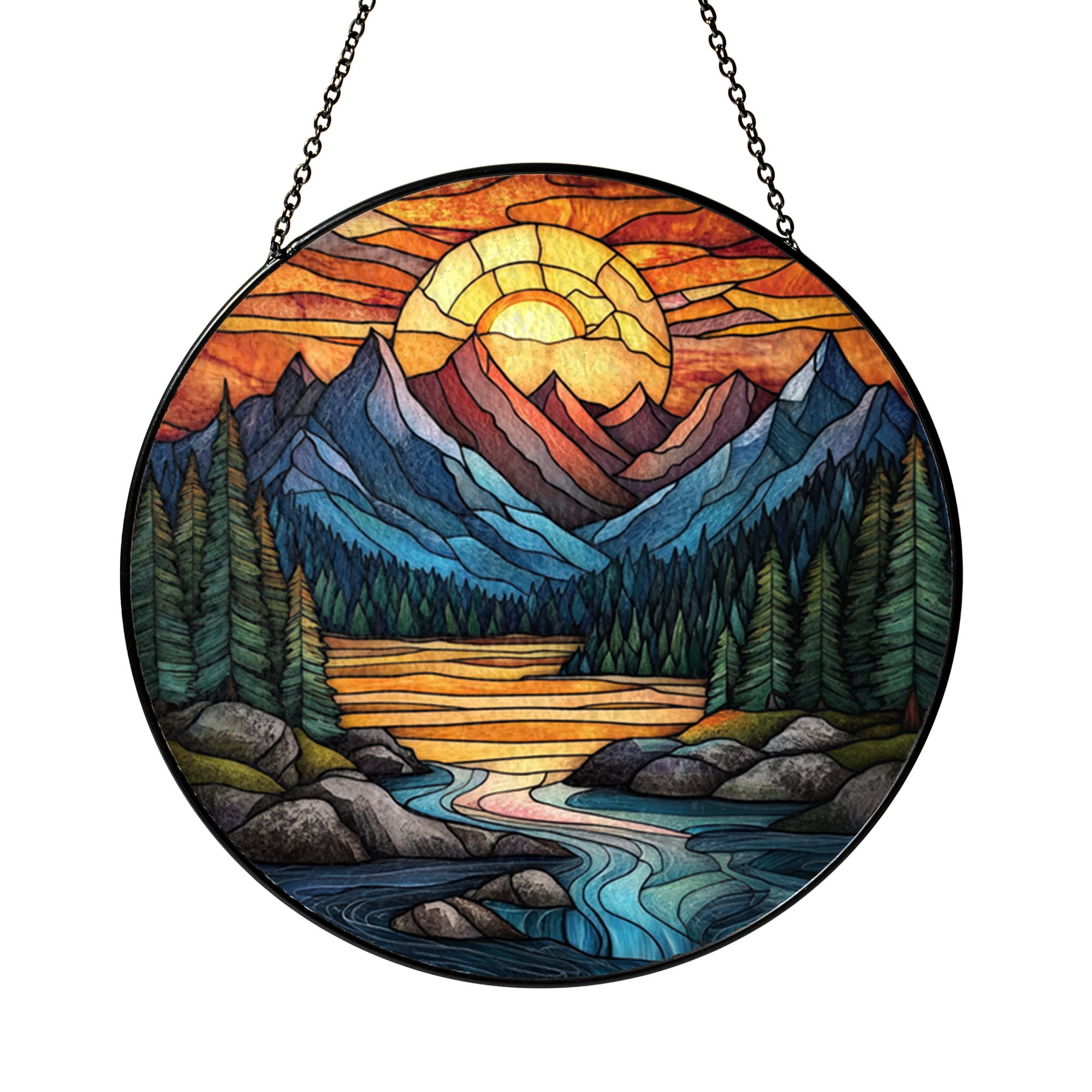 Nature Mountain Range Suncatcher – Window Hanging Decor - Walmart.com