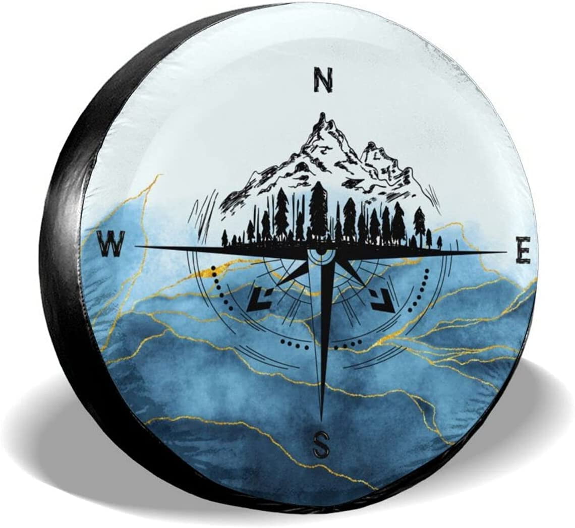 Nature Mountain Spare Tire Cover Compass Tire Covers Camping Waterproof ...