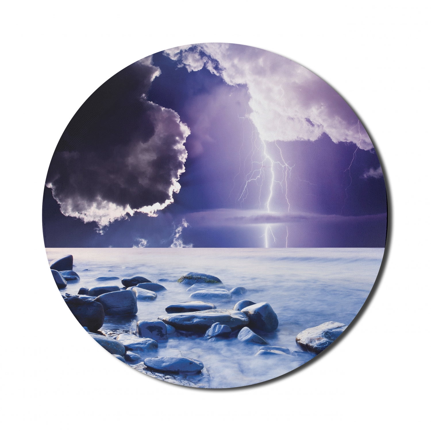 Nature Mouse Pad for Computers, Dark Ominous Rain Clouds with Mystic ...