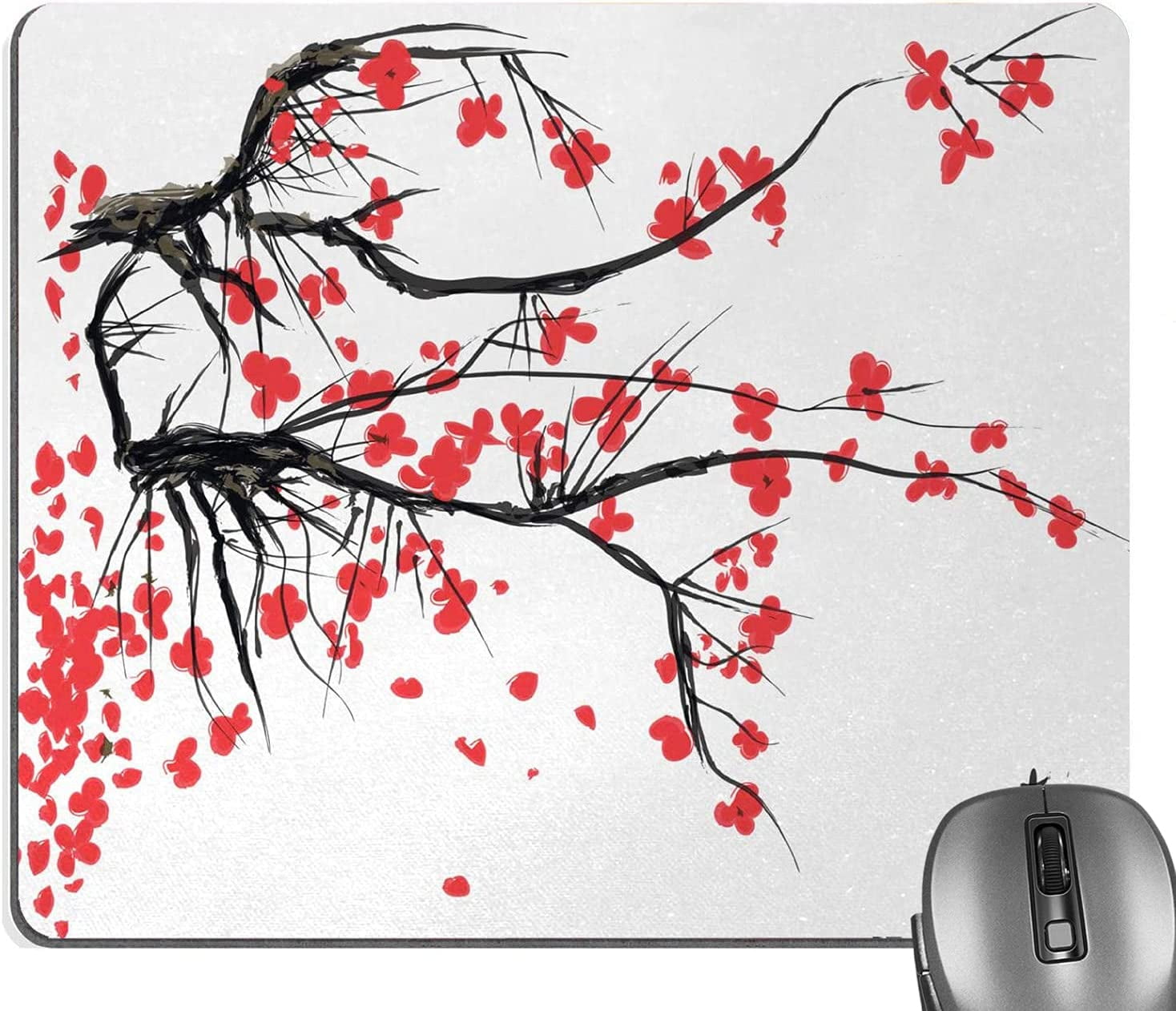 Nature Mouse Pad, Sakura Blossom Japanese Cherry Tree Garden Summertime ...