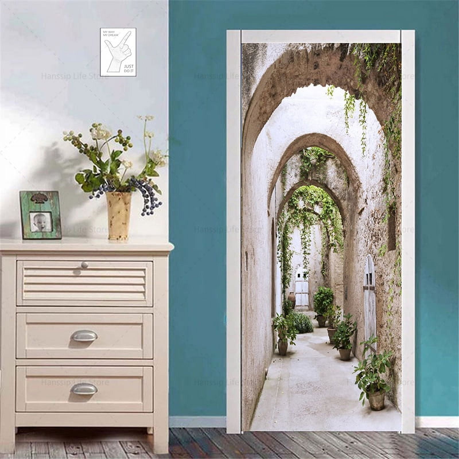 Nature Multi-style Door Sticker Self-adhesive PVC Poster Suitable for ...