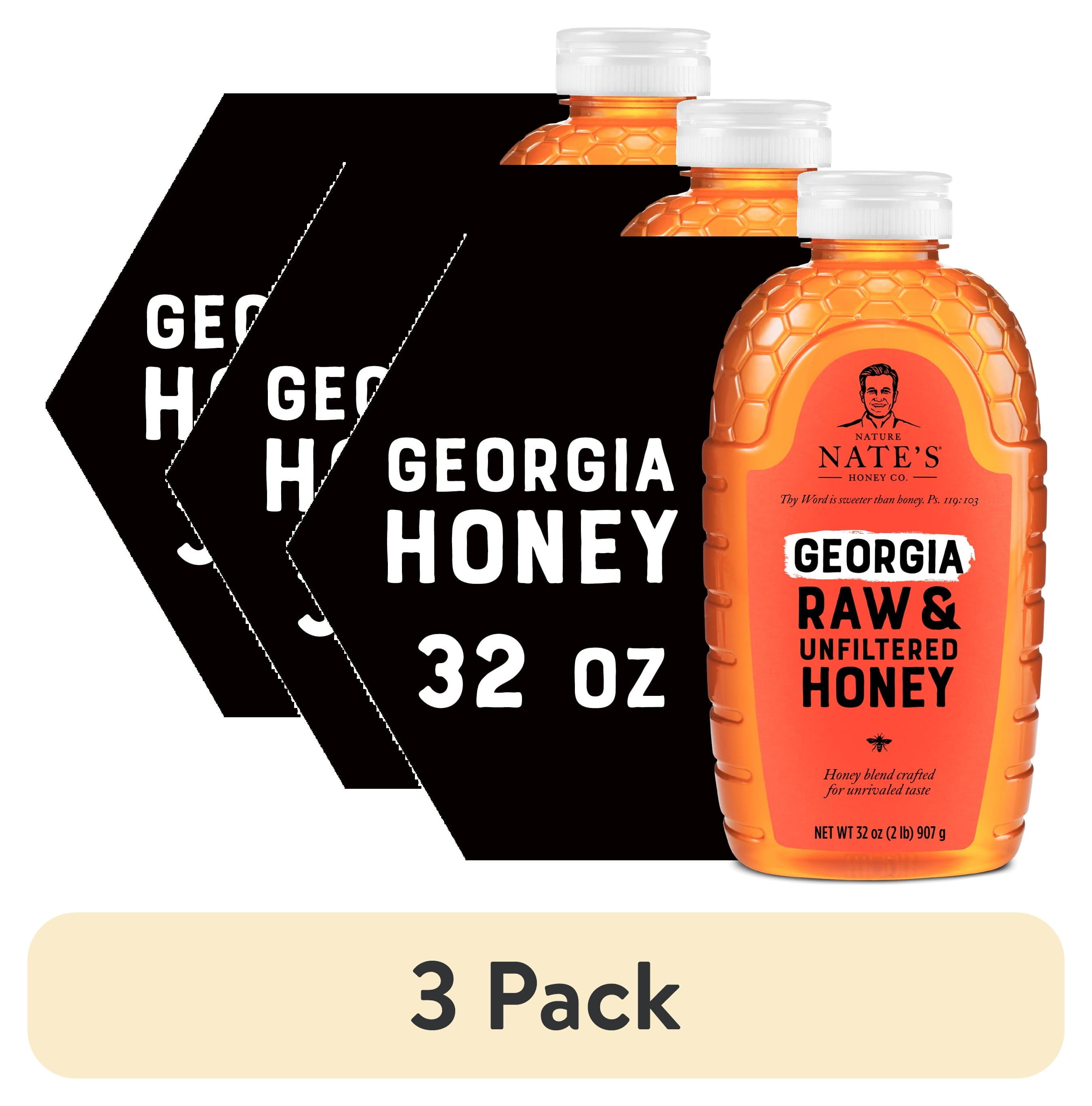 (3 pack) Nature Nate's Georgia Honey: 100% Pure, Raw and Unfiltered ...