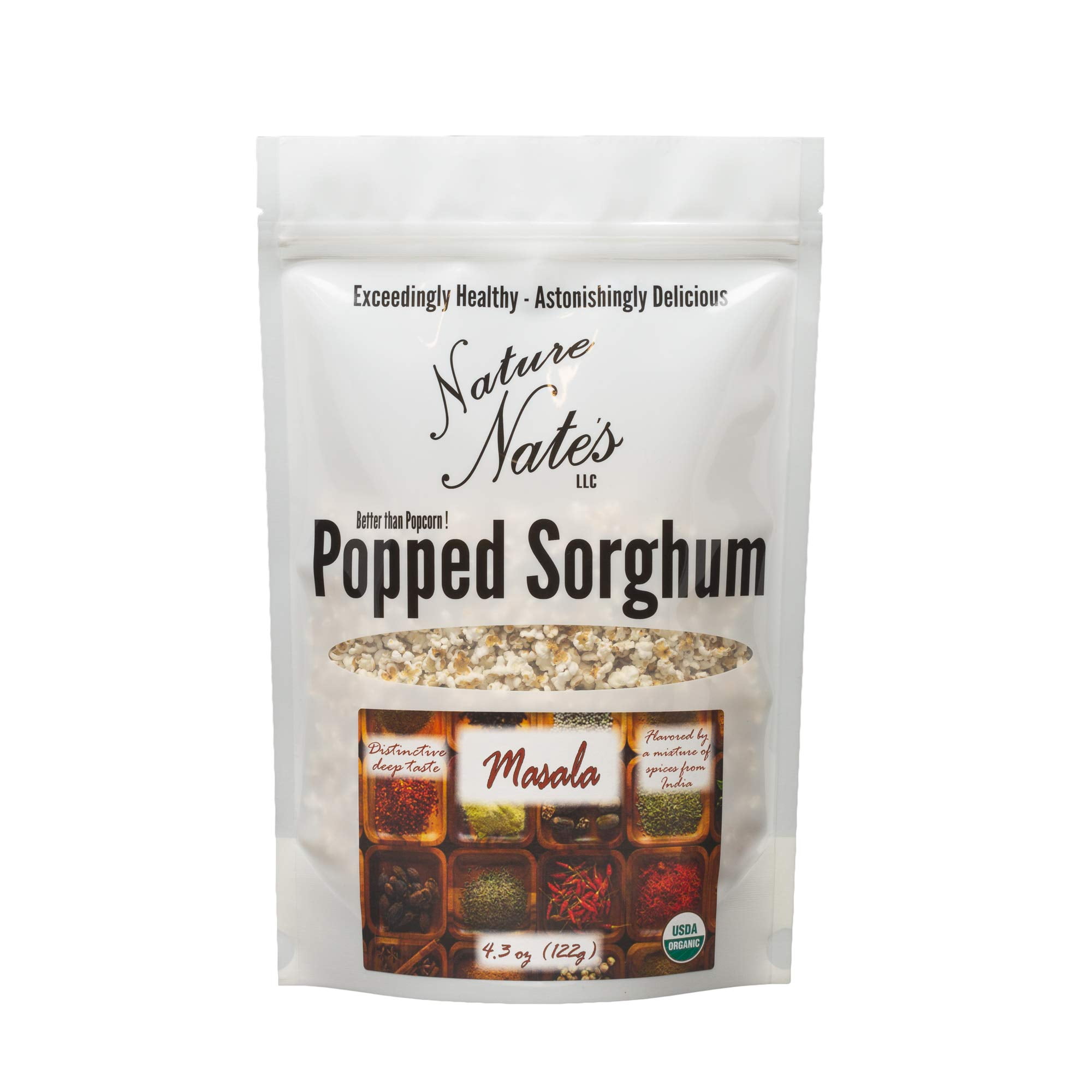 Nature Nate’s Popped Sorghum, MSF2 Masala - Organic, Keto & Gluten Free ...