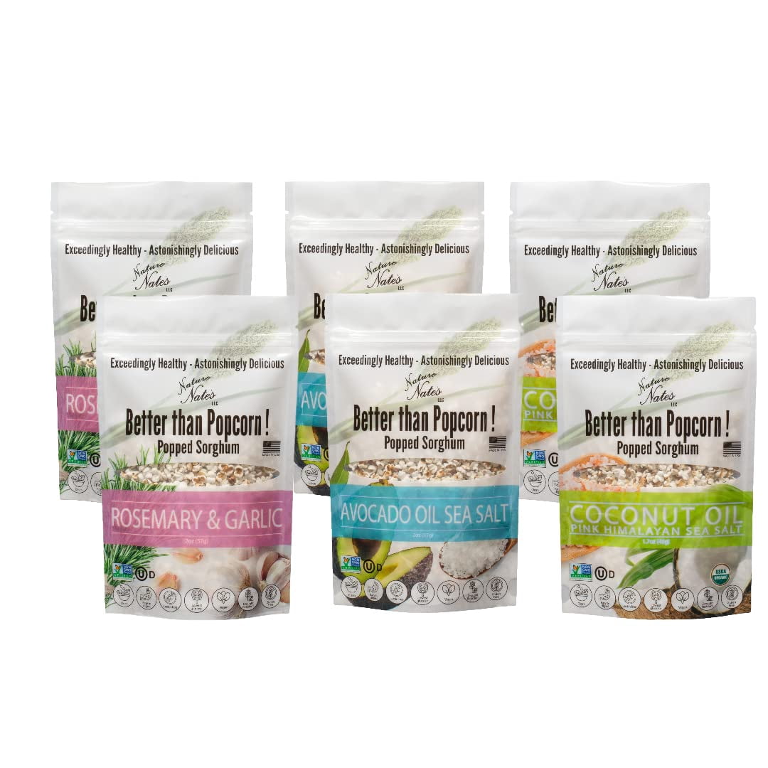 Nature Nate’s PoppedUMRT Sorghum, Variety Multi Pack - Organic Sorghum ...