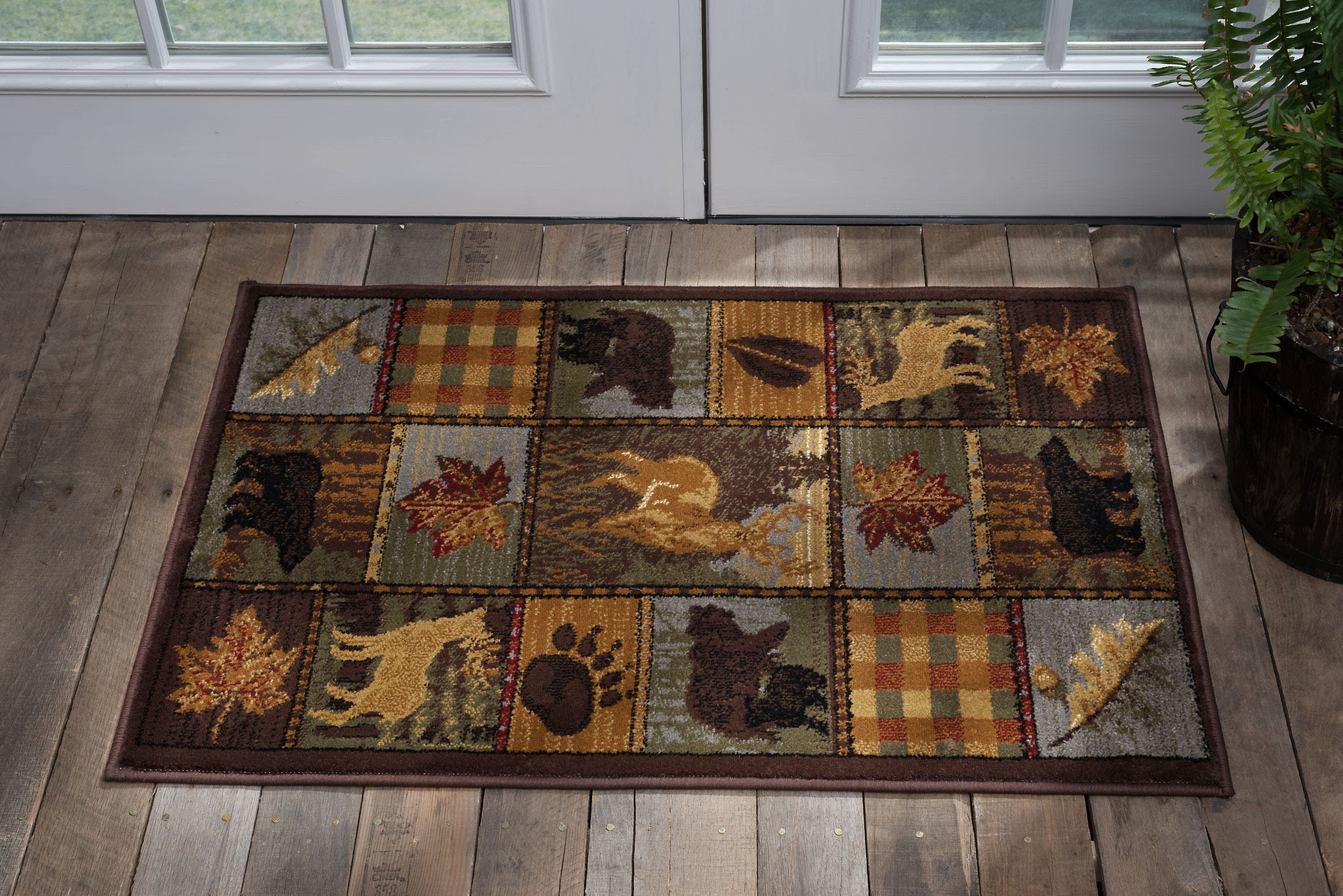 Nature Novelty 2' x 3' Multi-Color Polypropylene Indoor Area Rug ...