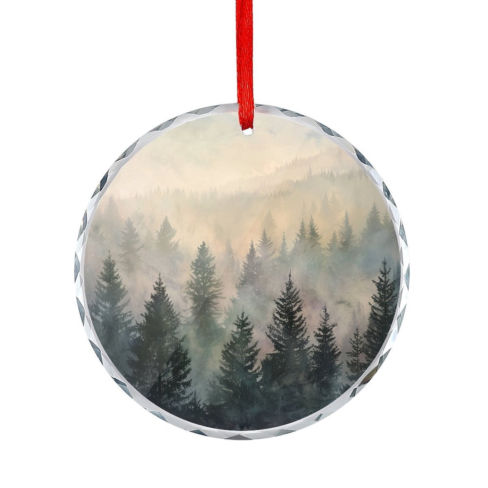Nature Pine Trees Scenic Foggy Mountain Cool Woodsy Landscape Xmas ...
