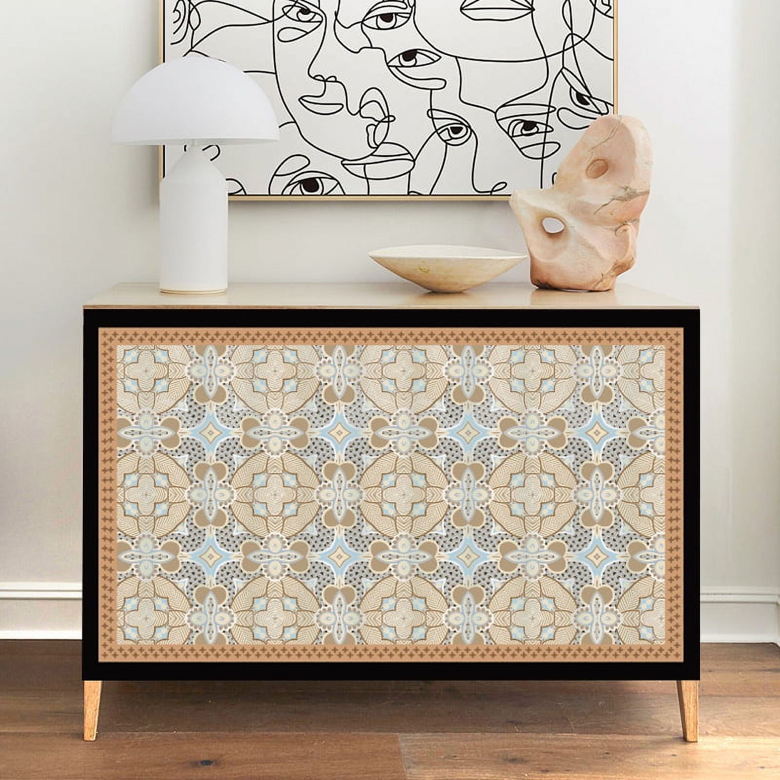 Nature Plant Potted Nordic Cabinet Short Curtains Punch-free Half ...