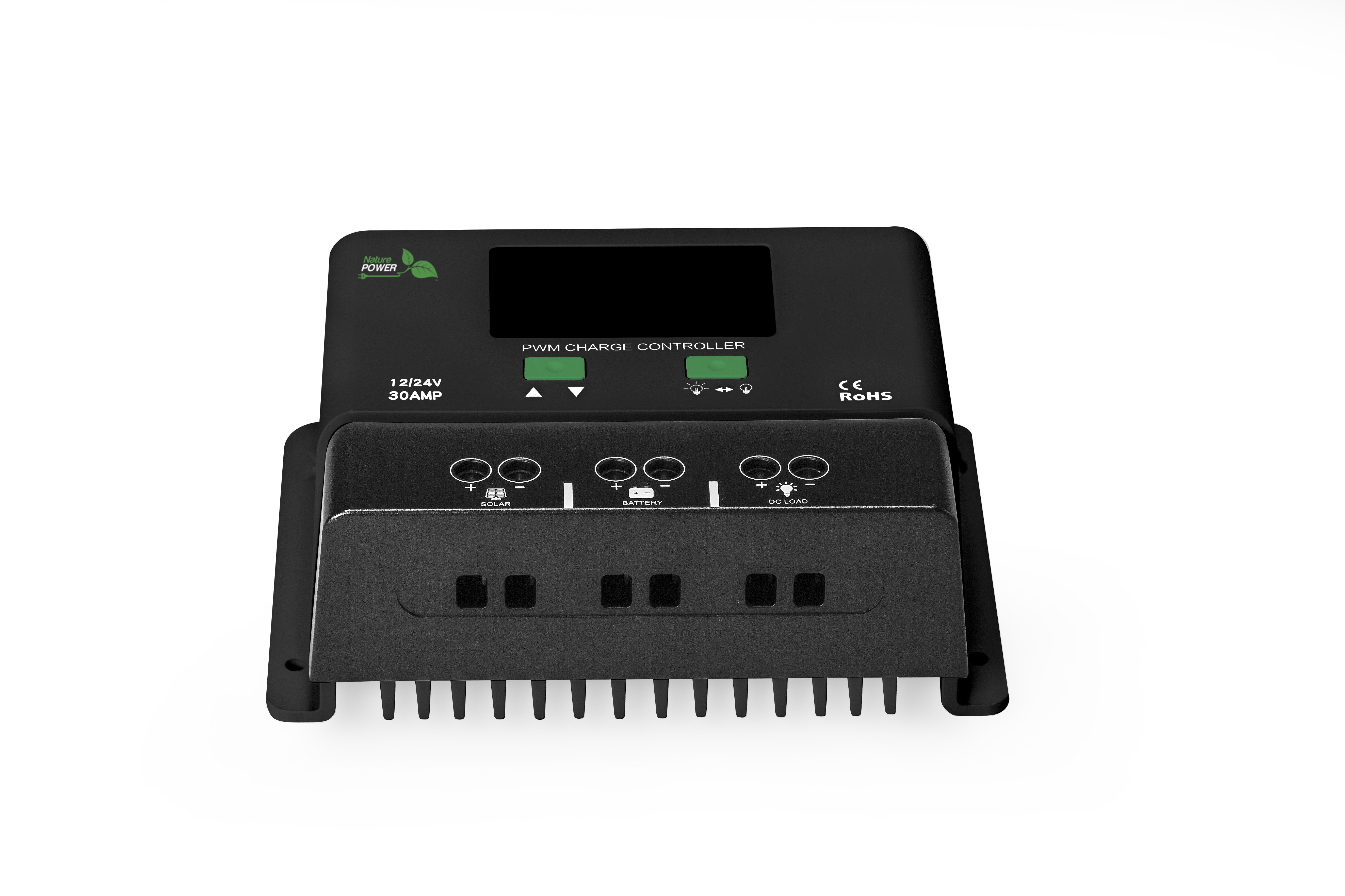 Nature Power (60032) 30 Amp Solar Charge Controller With Display for 12 ...