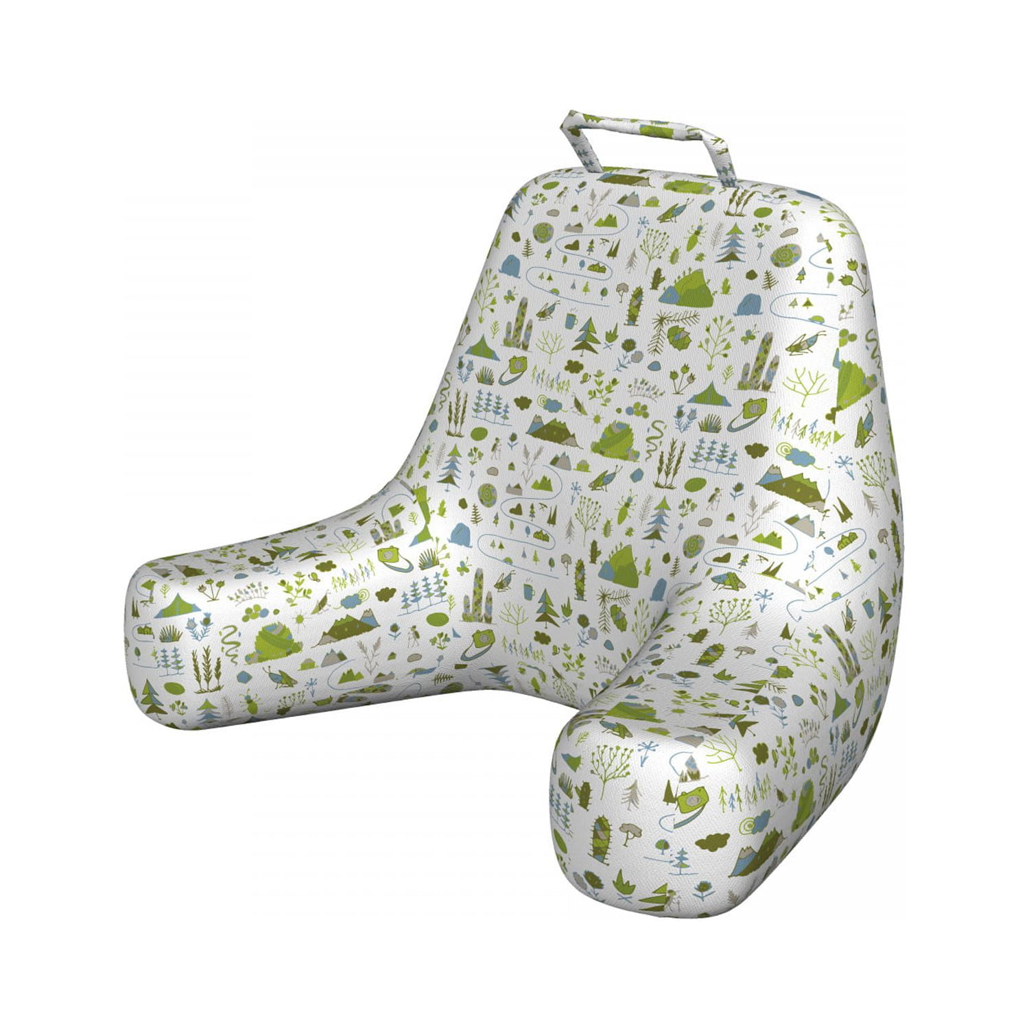 Nature Reading Pillow Cover, Wild Field Hiking Along Rocks Mountain ...