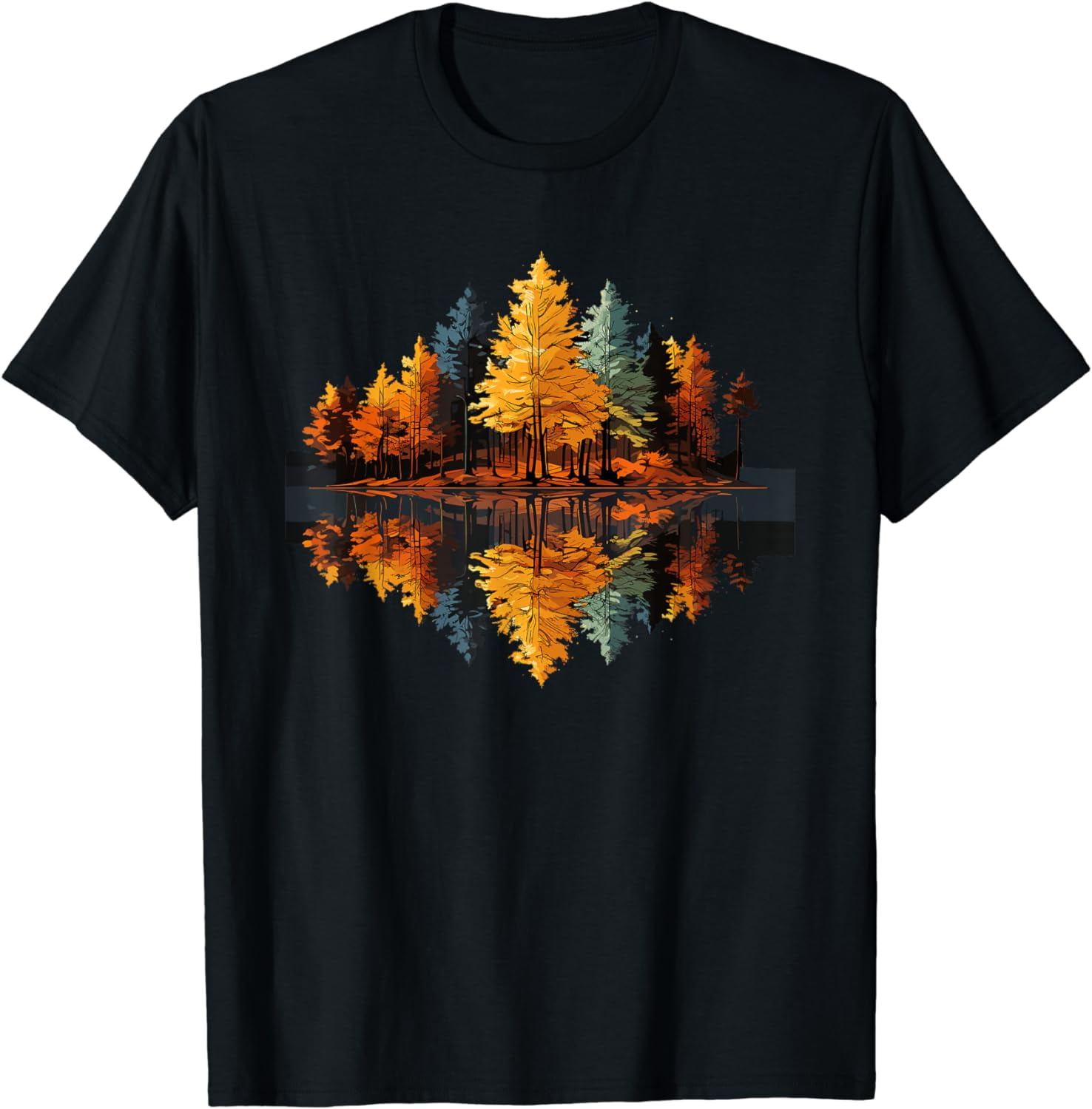 Nature Reflection Forest Trees Outdoor T-Shirt - Walmart.com