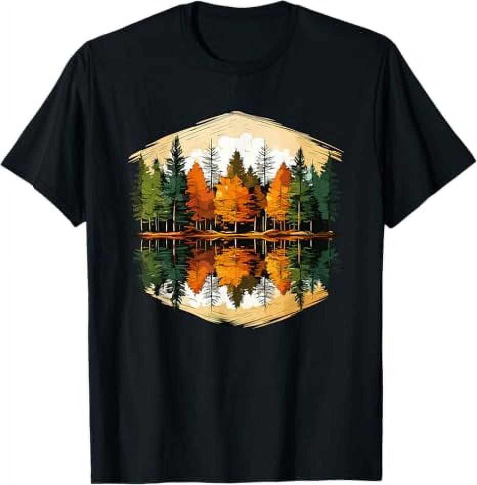 Nature Reflection Forest Trees Outdoor Wildlife T-Shirt - Walmart.com