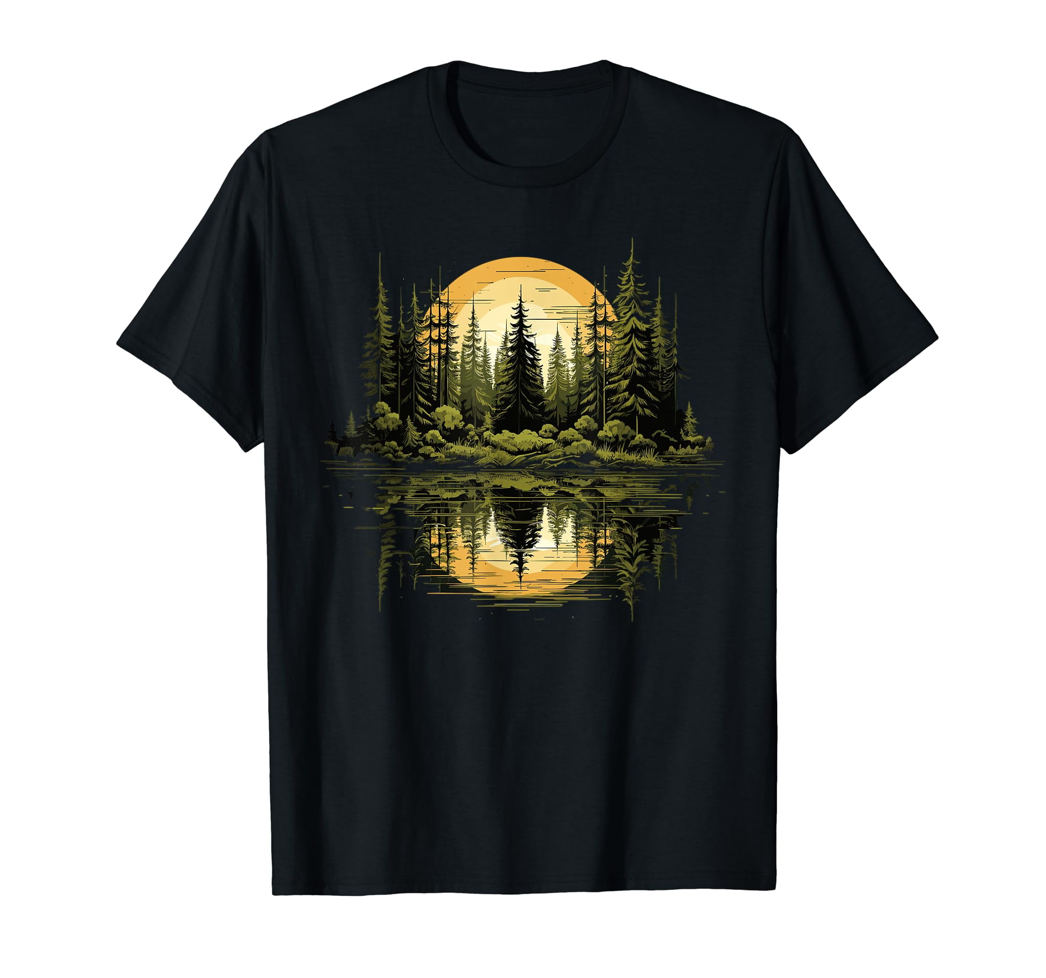 Nature Reflection Forest Trees Outdoor Wildlife T-Shirt - Walmart.com
