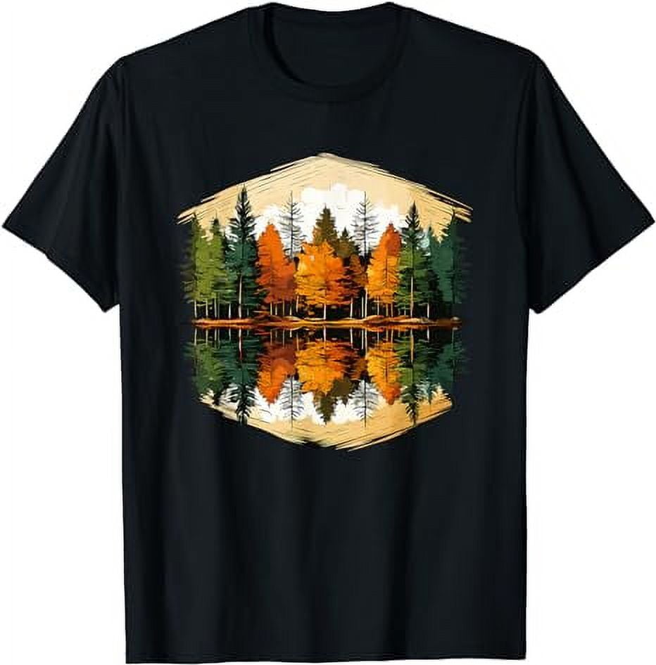 Nature Reflection Forest Trees Outdoor Wildlife T-Shirt - Walmart.com