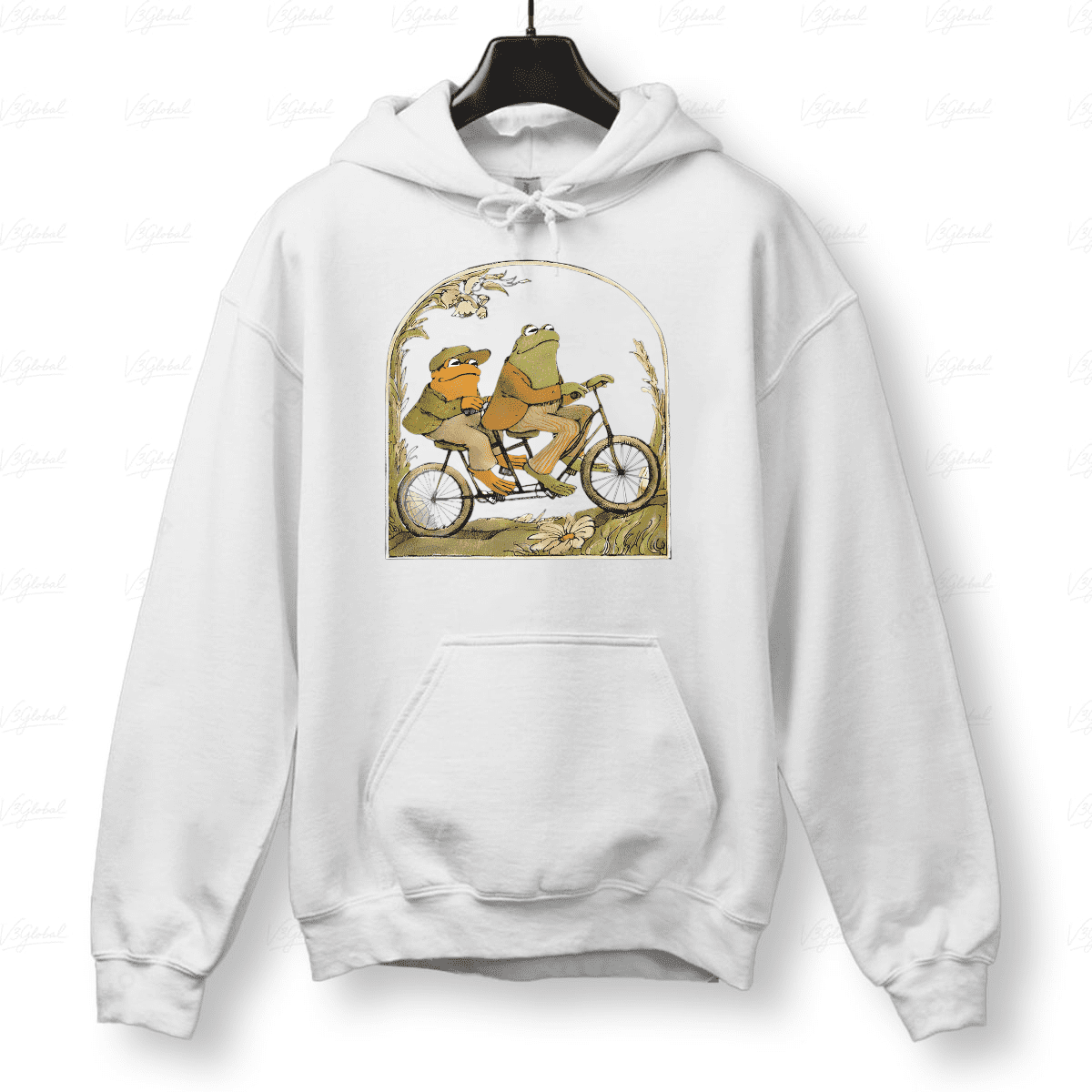 Nature Ride Frog And Toad Bicycle Adventure Art Hoodie for Men & Women ...