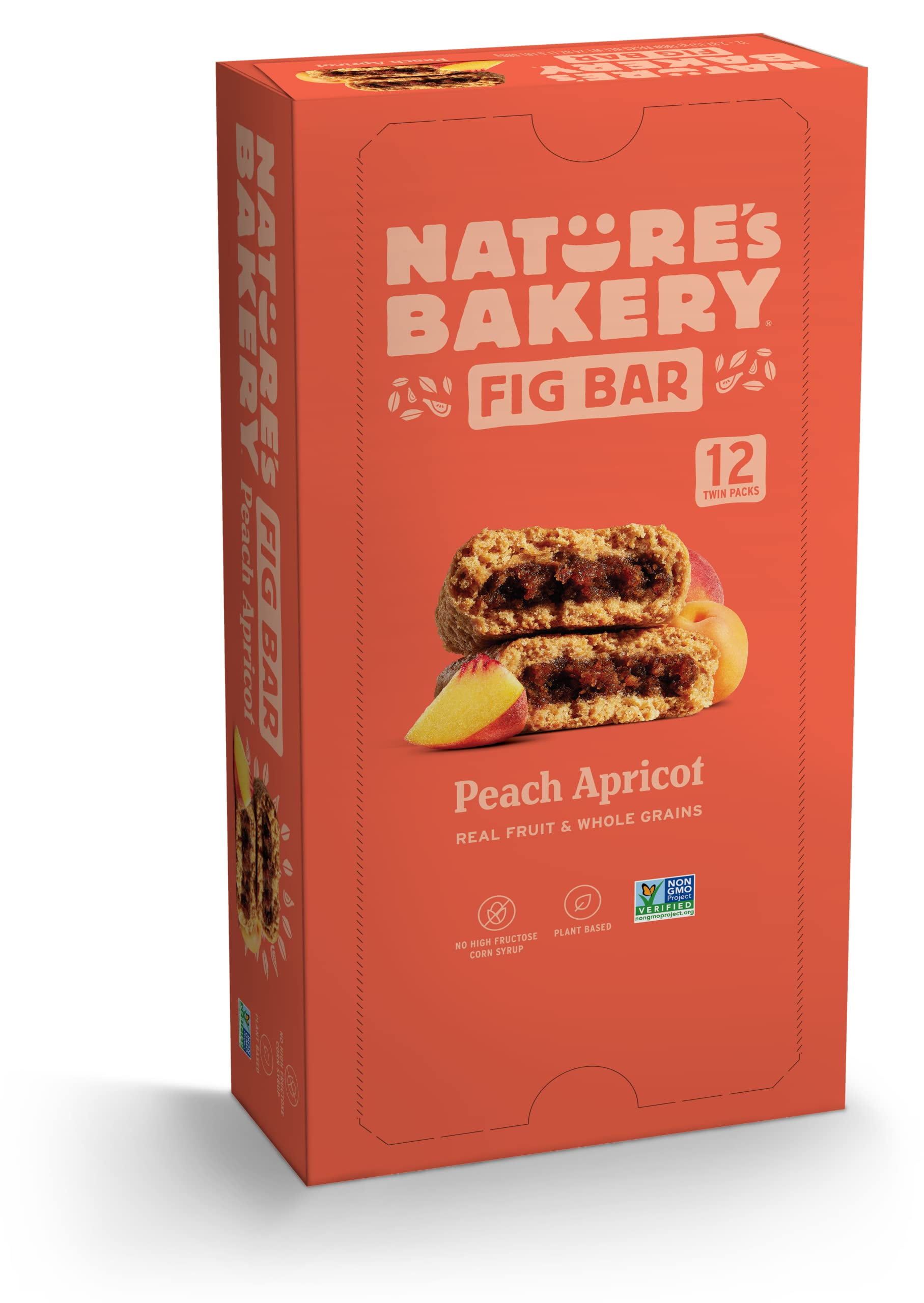 Nature's Bakery Peach Apricot Whole Wheat Fig Bars, Vegan, 12 Twin ...