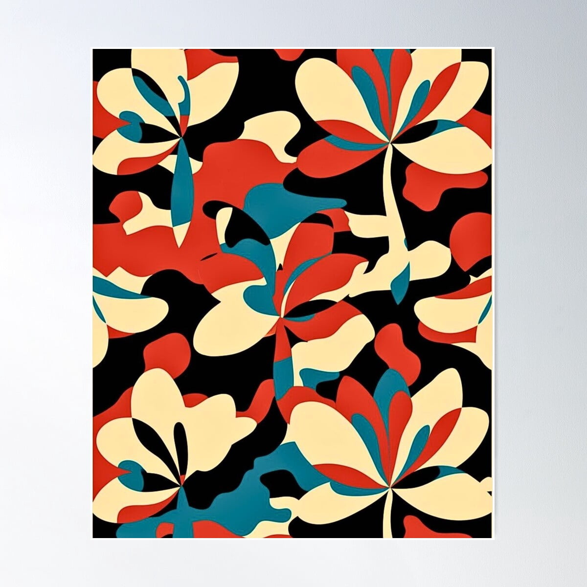 Nature'S Camouflage: Flowers And Floral Camo Art Pattern Poster Wall ...