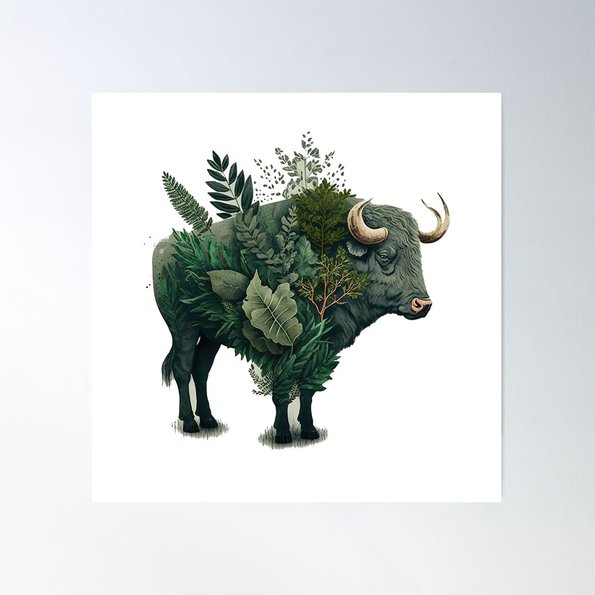Nature’S Force: African Water Buffalo Poster Wall Art, Modern Wall ...