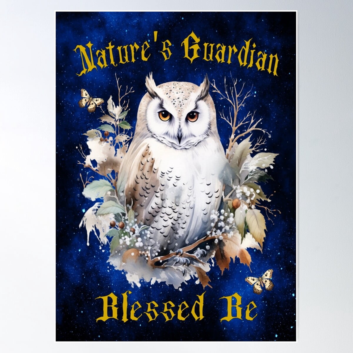 Nature'S Guardian: Blessed Be Poster Wall Art, Modern Wall Decor For ...