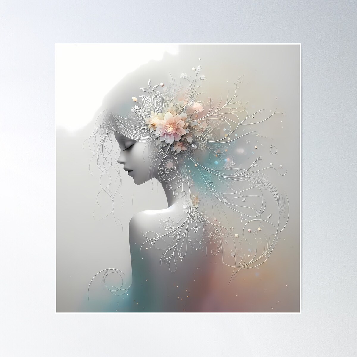Nature'S Muse Poster Wall Art, Modern Wall Decor For Living Room ...