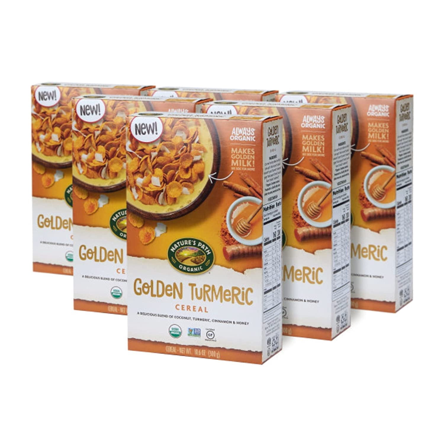 Nature’S Path Organic Gluten Free Golden Turmeric Cereal, 10.6 Ounce ...