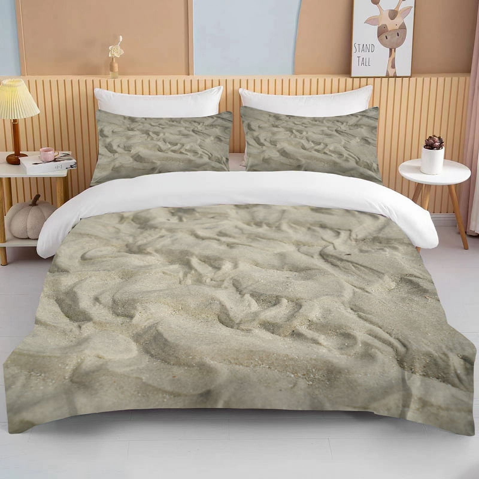 Nature Sand Duvet Cover Set Beige Sand Life Bedding Set 3pcs for Kids ...