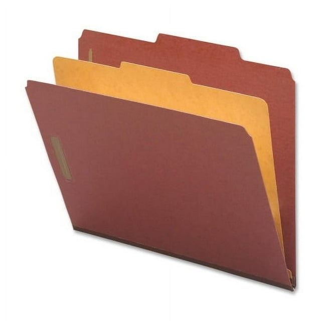 Nature Saver Red Recycled Pressboard Classification Folders, 10 per Box ...