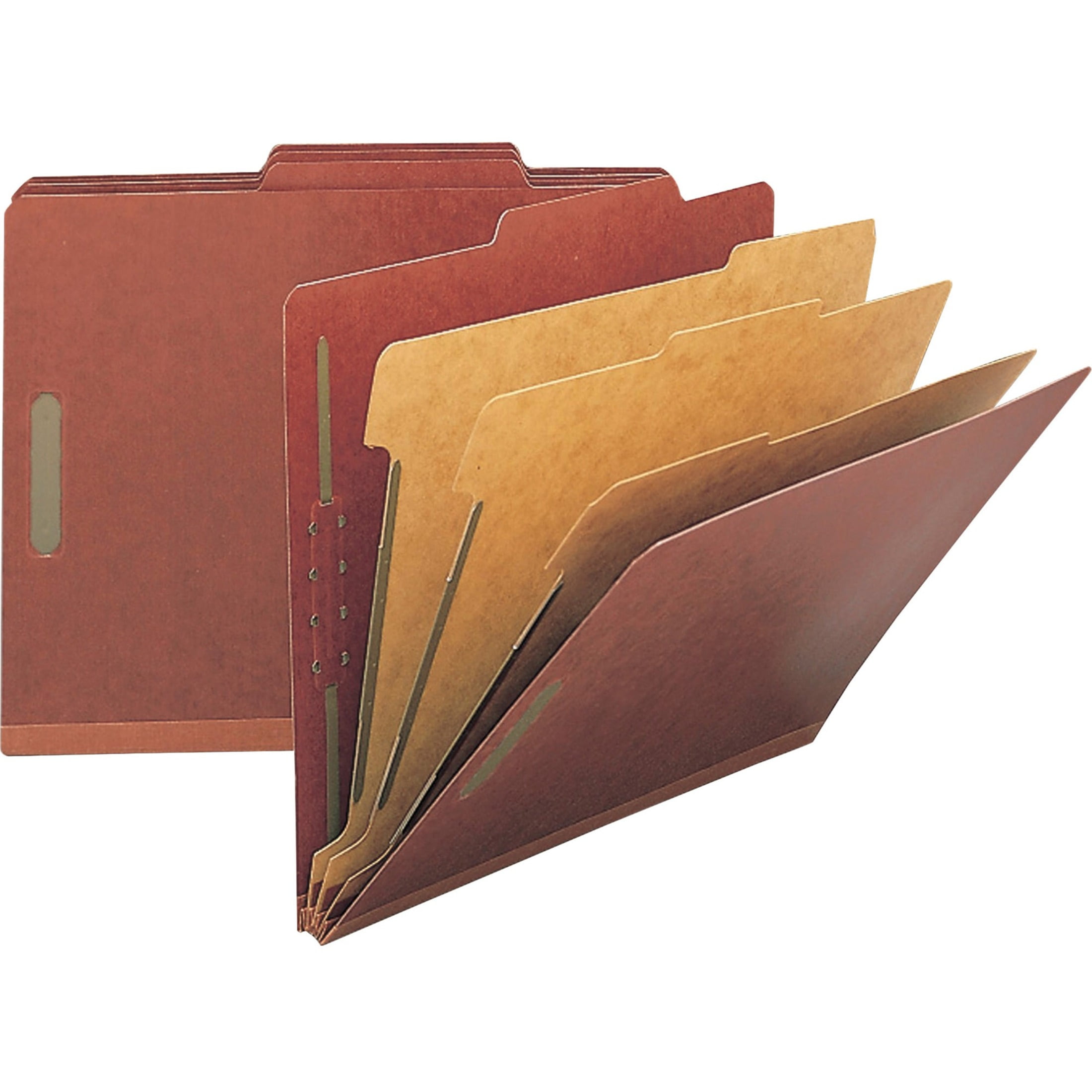 Nature Saver Red Recycled Pressboard Classification Folders, 10 per Box ...