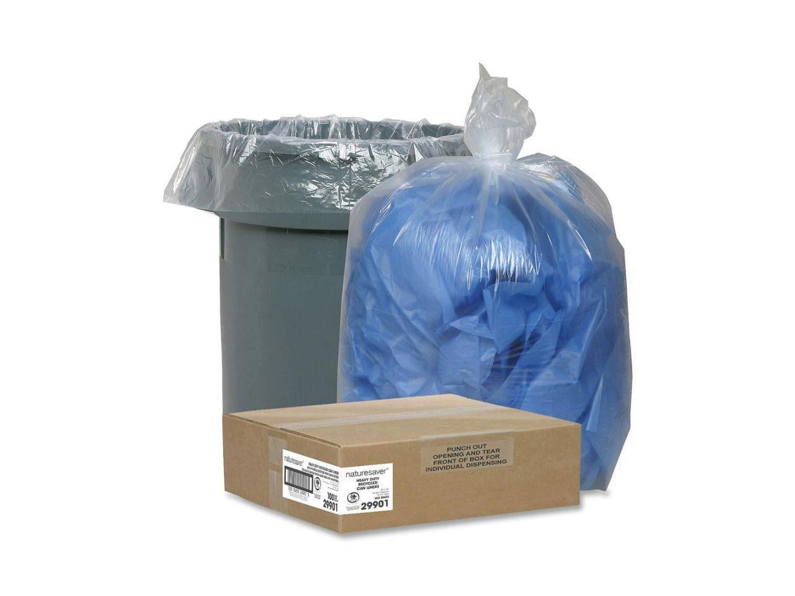 Nature Saver Trash Can Liners Rcycld 45 Gal 1.5mil 40"x46" 100/BX CL ...