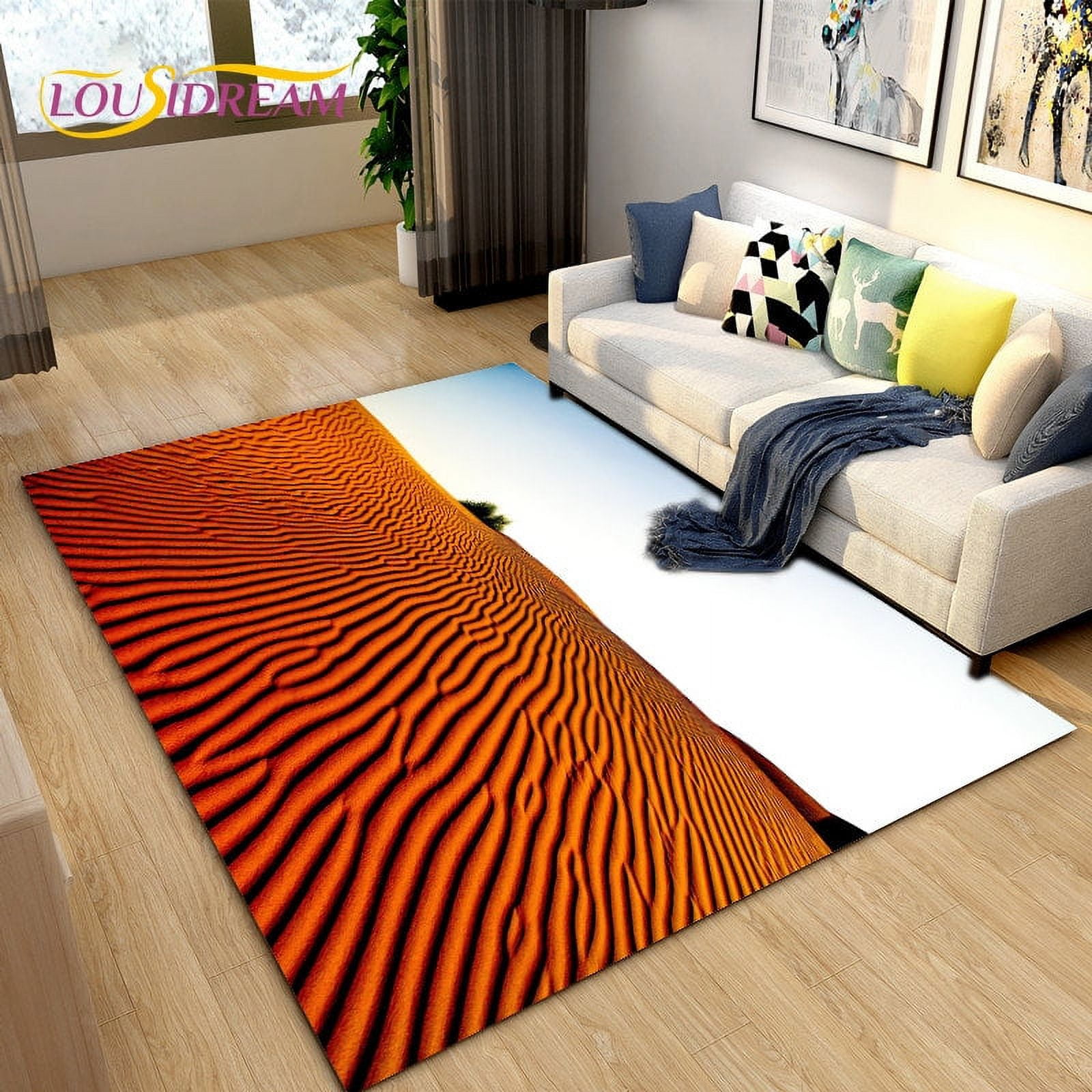 Nature Scenery Desert Sand Area Rug Large Carpet Rug for Living Bedroom ...