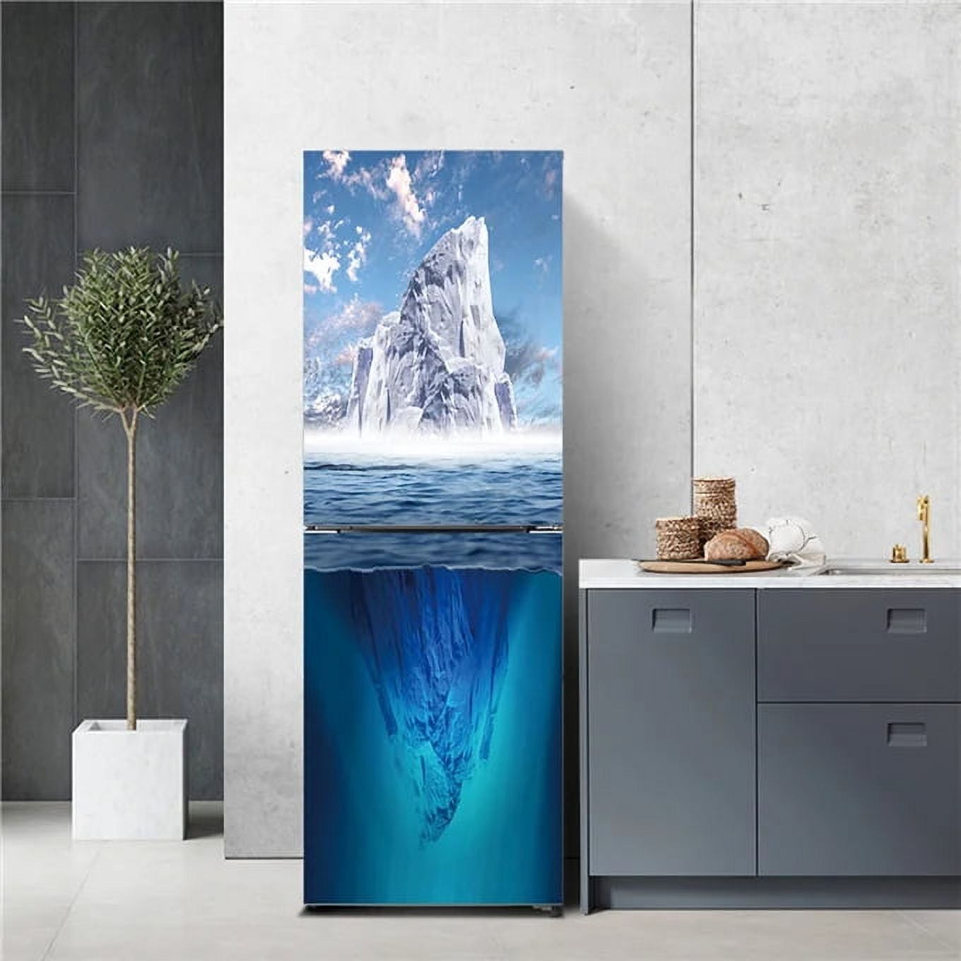 Nature Scenery Sea Beach Refrigerator Sticker Waterproof Self Adhesive ...