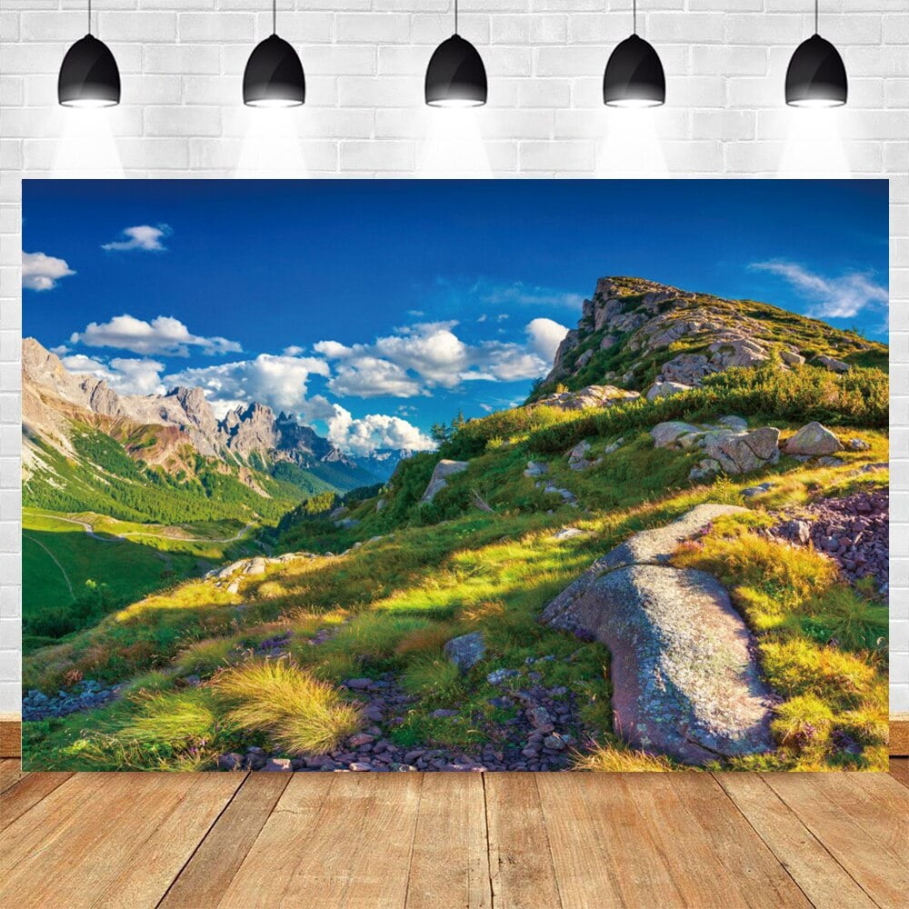 Nature Scenery Waterfall Mountain Water Spring Landscape Backdrop ...