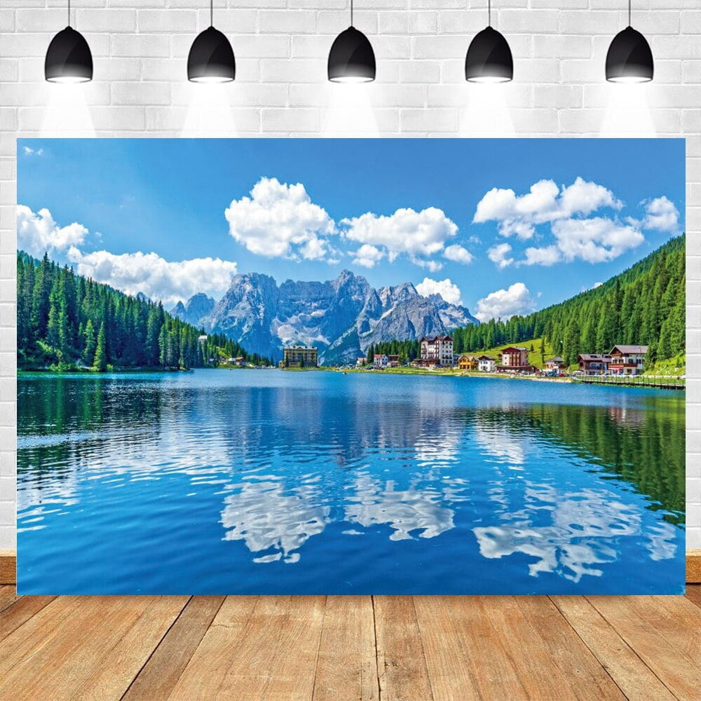 Nature Scenery Waterfall Mountain Water Spring Landscape Backdrop ...