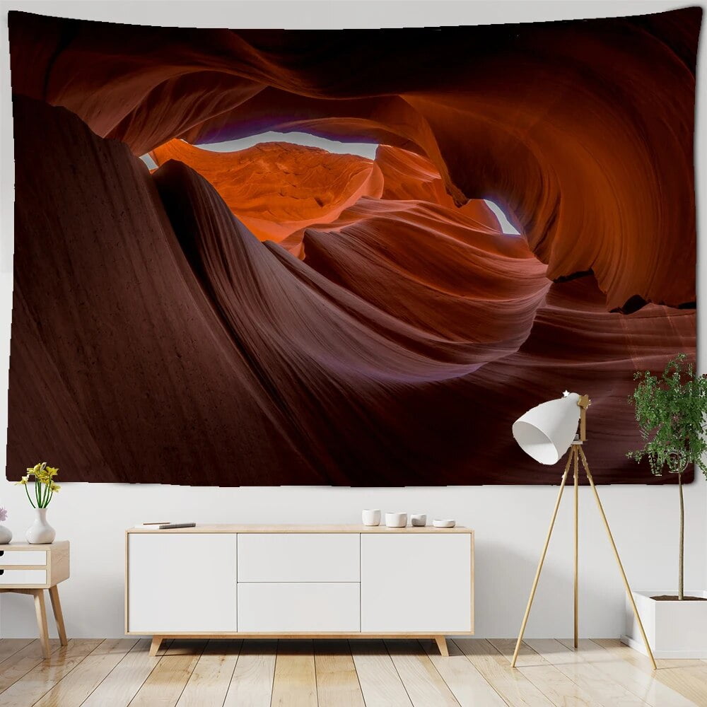 Nature Scery Beautiful Canyon Cave Printed Large Wall Tapestry Hippie ...