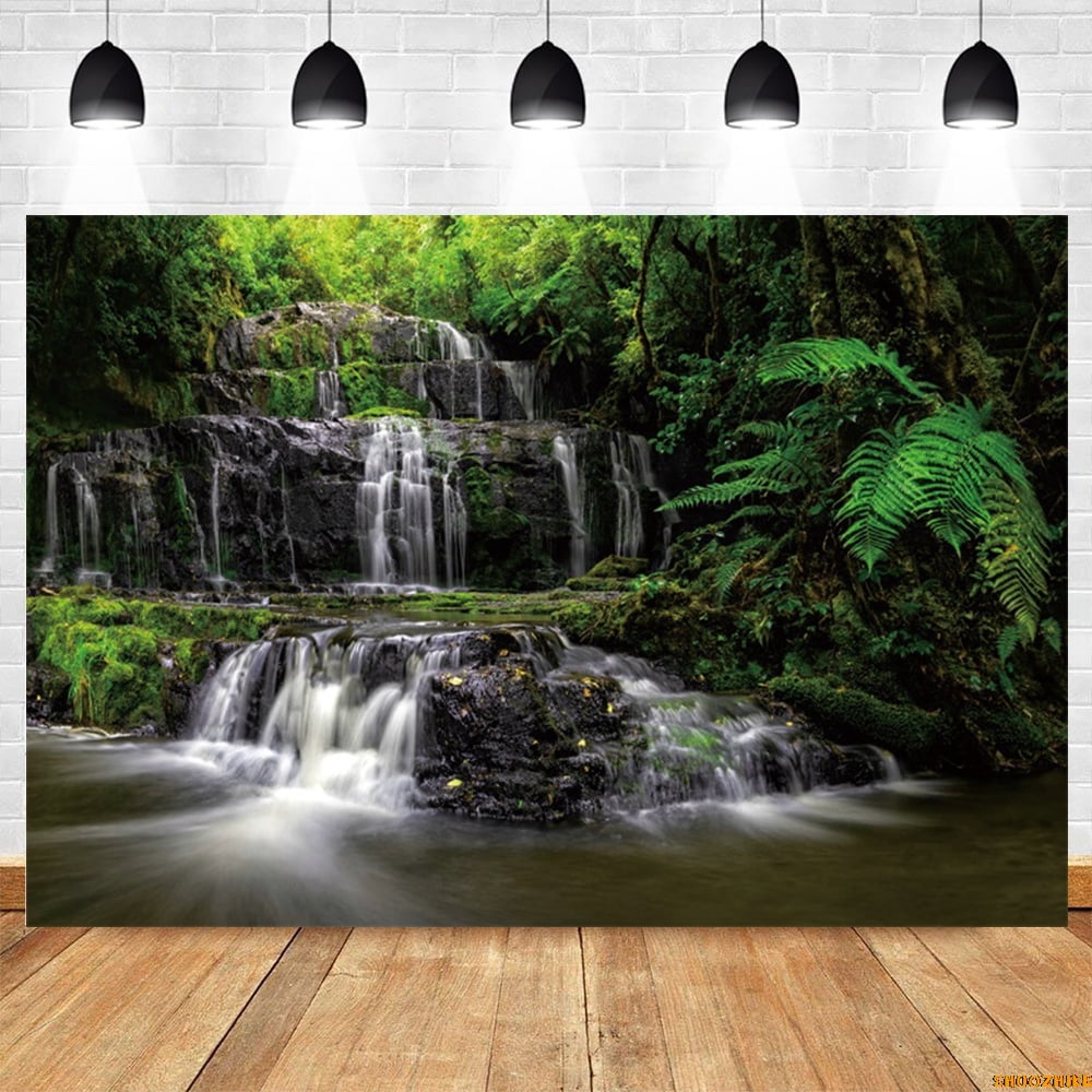 Nature Scery Waterfall Forest River Backdrop Birthday Party Wedding ...