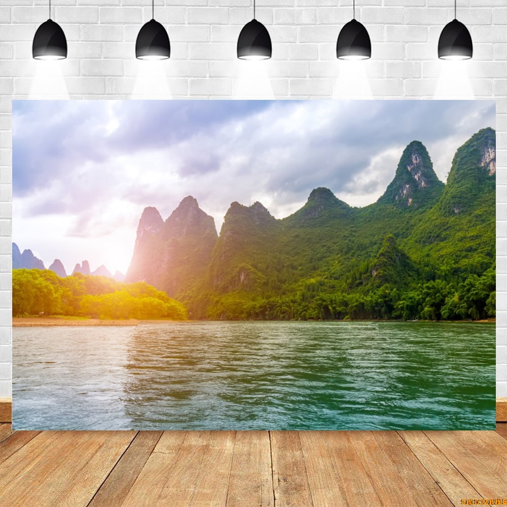 Nature Scery Waterfall Forest River Backdrop Birthday Party Wedding ...