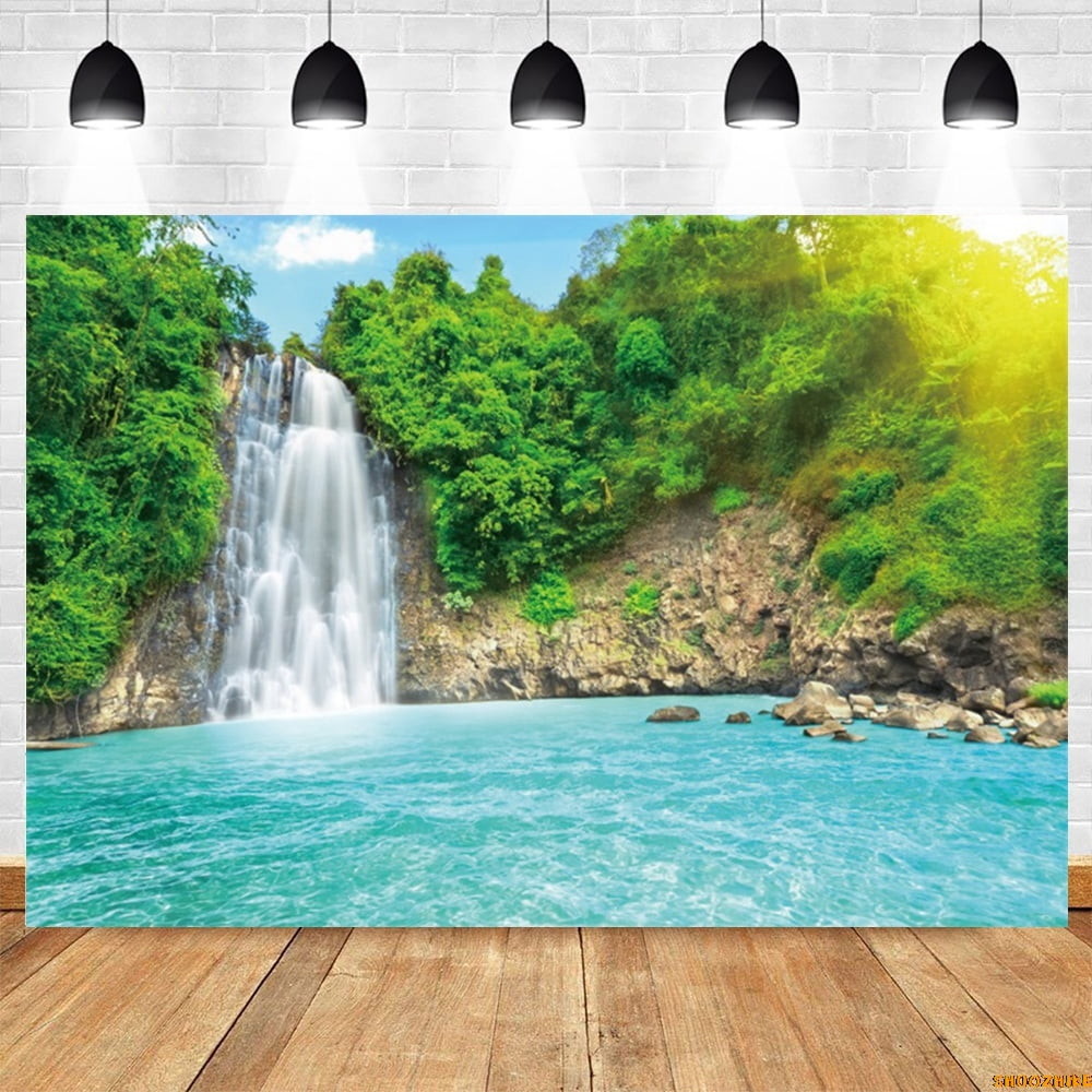 Nature Scery Waterfall Forest River Backdrop Birthday Party Wedding ...