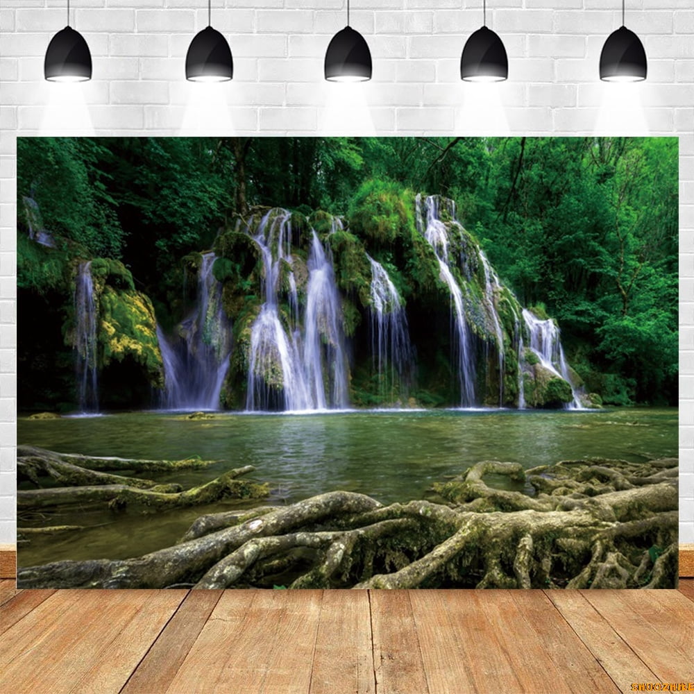 Nature Scery Waterfall Forest River Backdrop Birthday Party Wedding ...