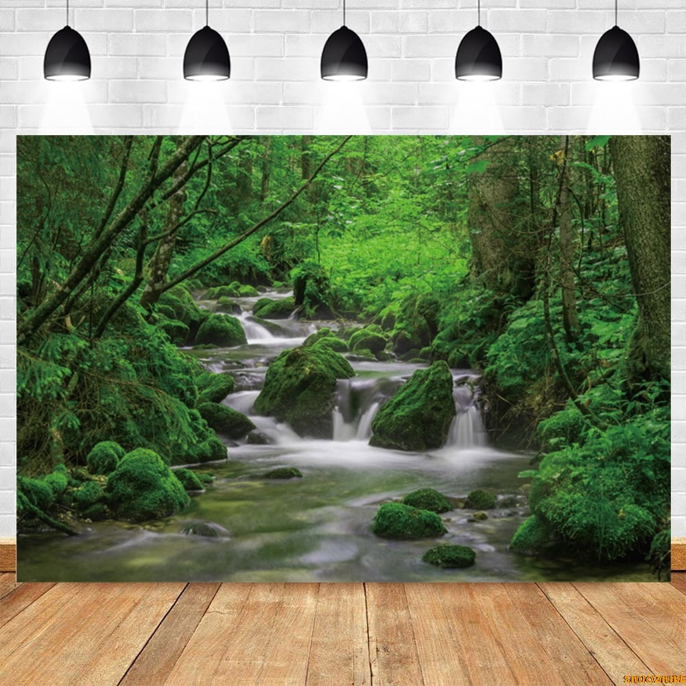 Nature Scery Waterfall Forest River Backdrop Birthday Party Wedding ...