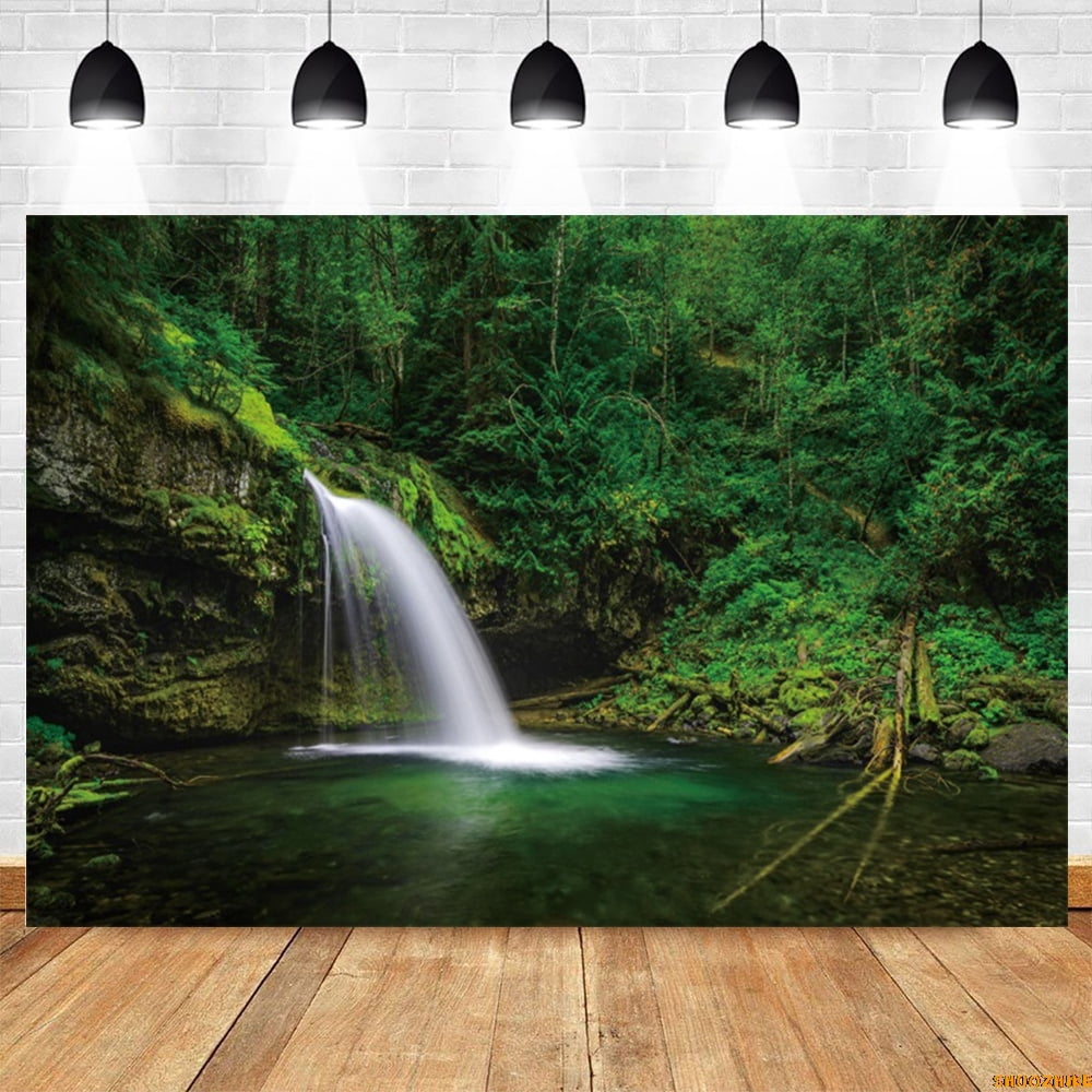 Nature Scery Waterfall Forest River Backdrop Birthday Party Wedding ...