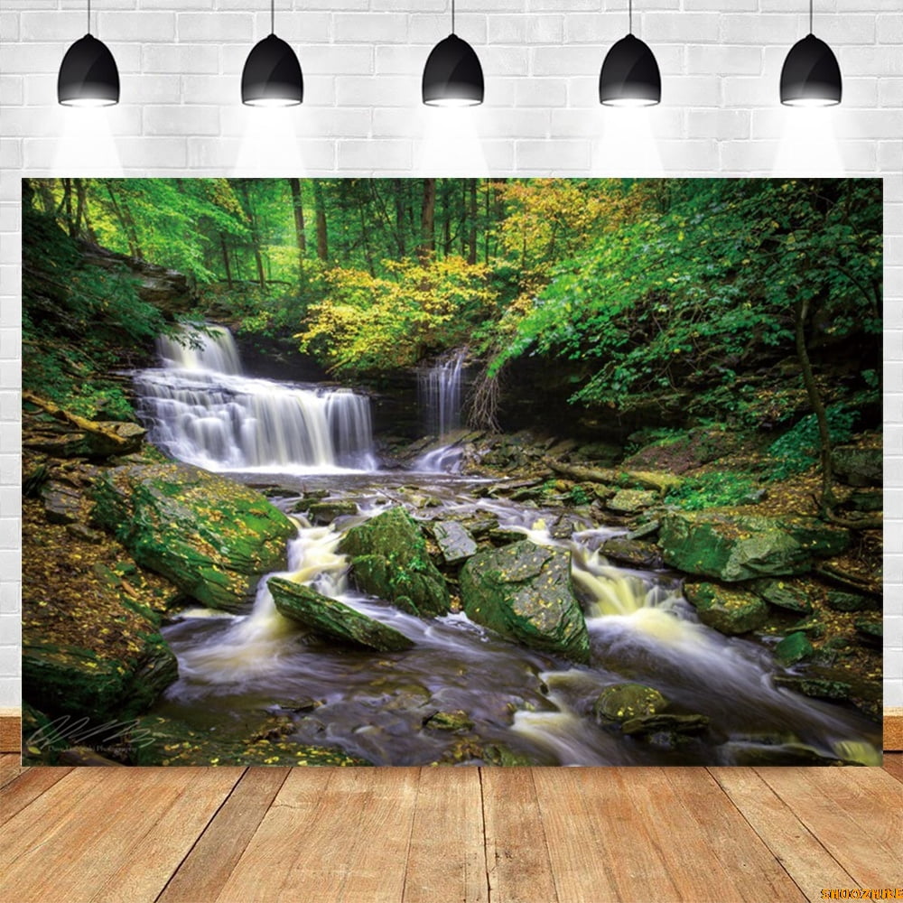 Nature Scery Waterfall Forest River Backdrop Birthday Party Wedding ...