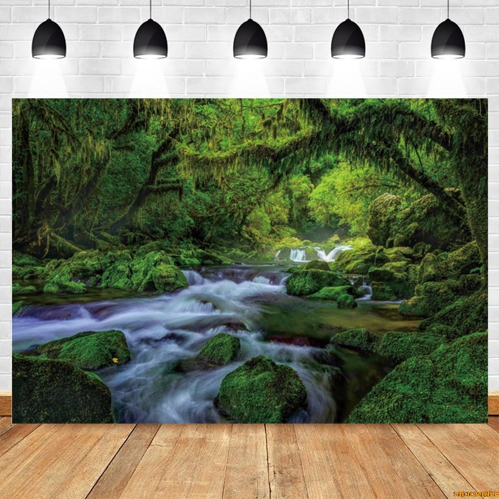 Nature Scery Waterfall Forest River Backdrop Birthday Party Wedding ...
