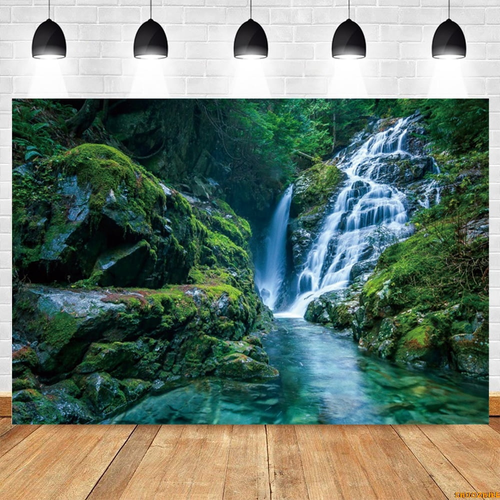 Nature Scery Waterfall Forest River Backdrop Birthday Party Wedding ...