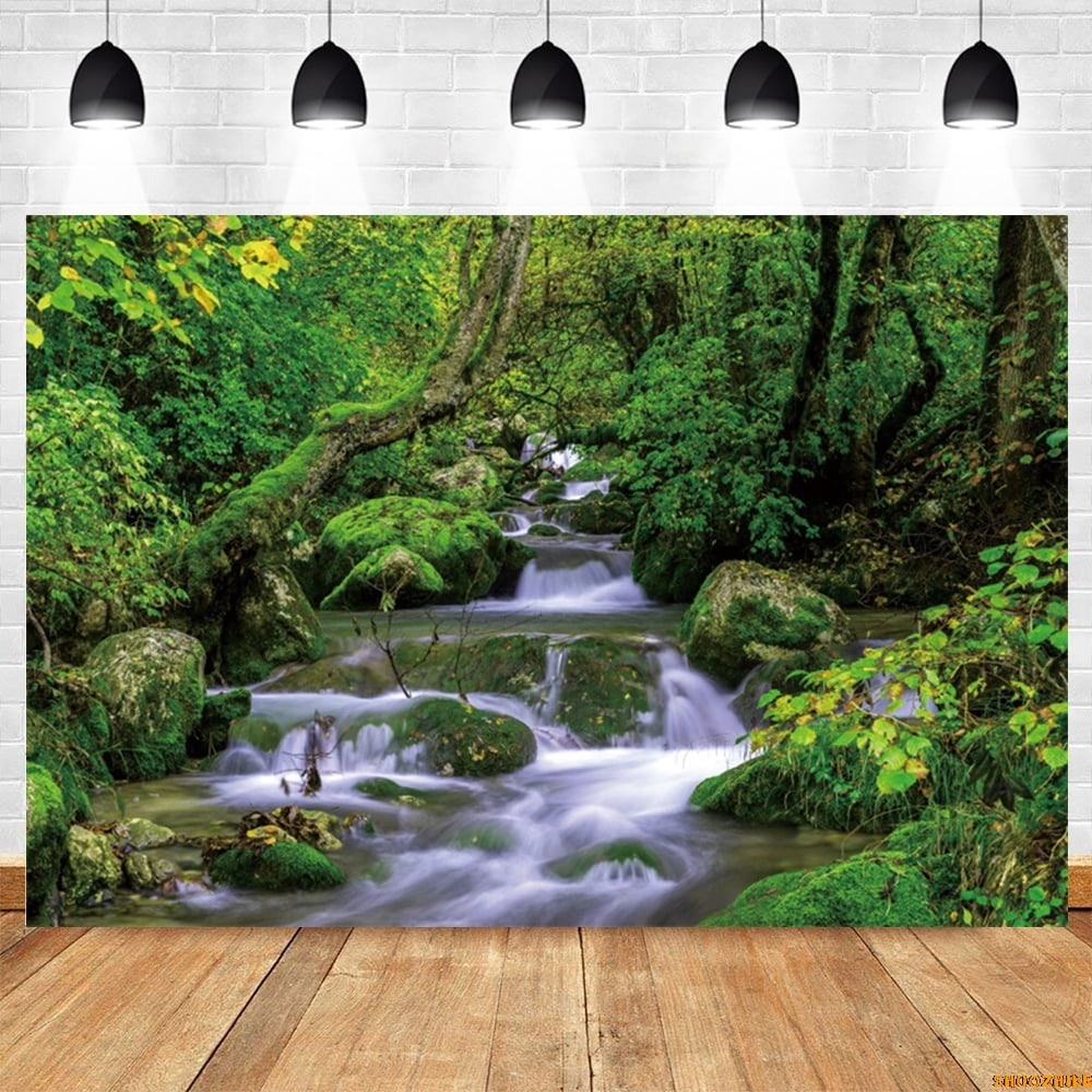 Nature Scery Waterfall Forest River Backdrop Birthday Party Wedding ...
