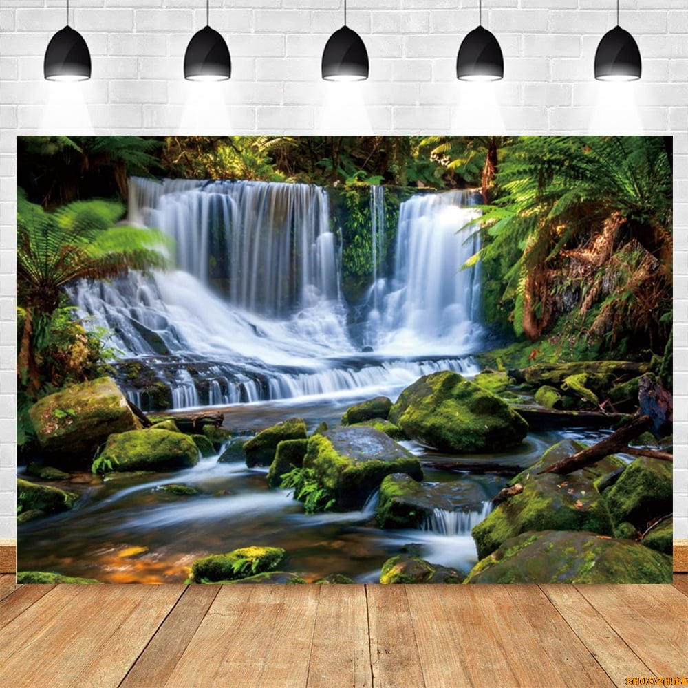 Nature Scery Waterfall Forest River Backdrop Birthday Party Wedding ...