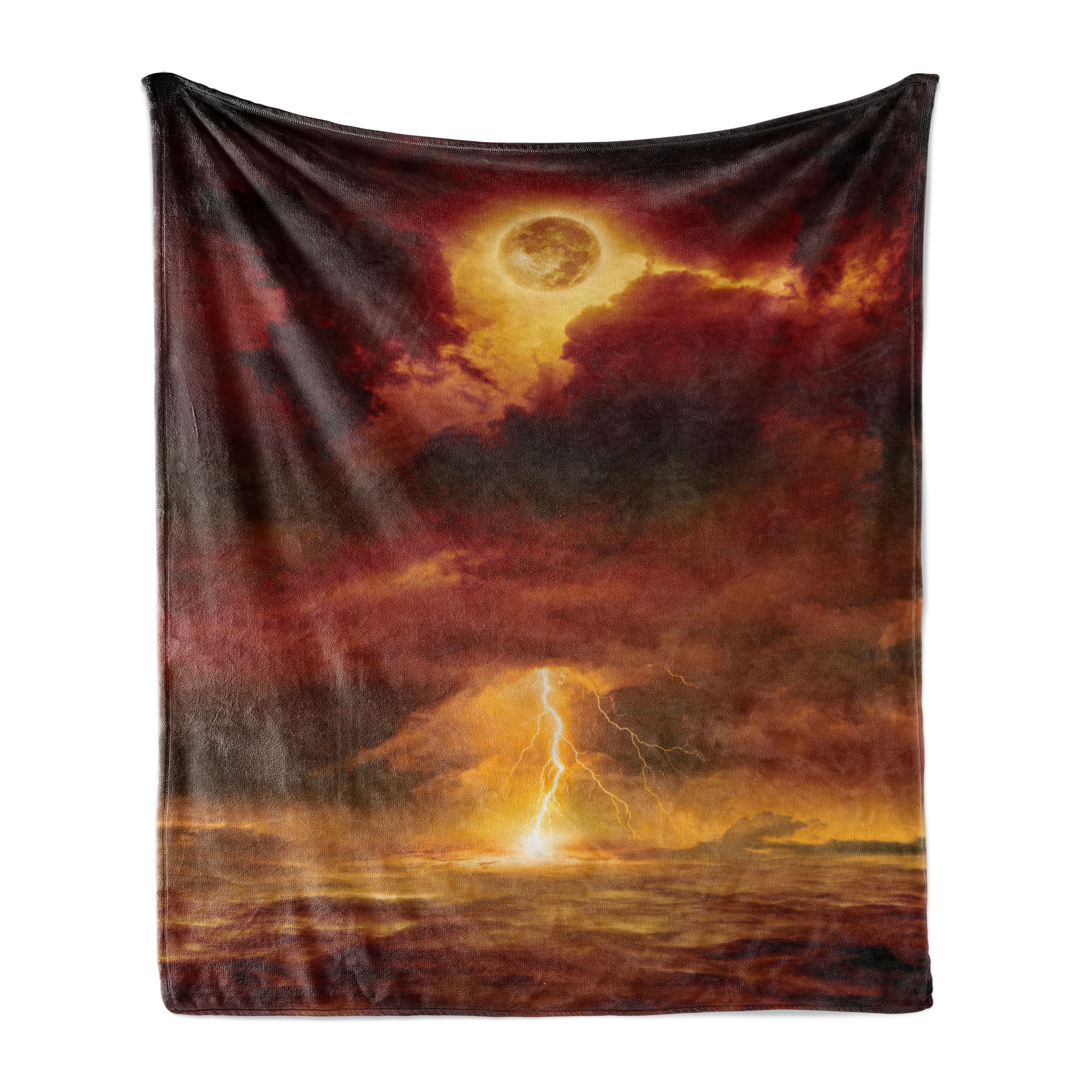 Nature Soft Flannel Fleece Blanket, Apocalyptic Backdrop with Storm ...