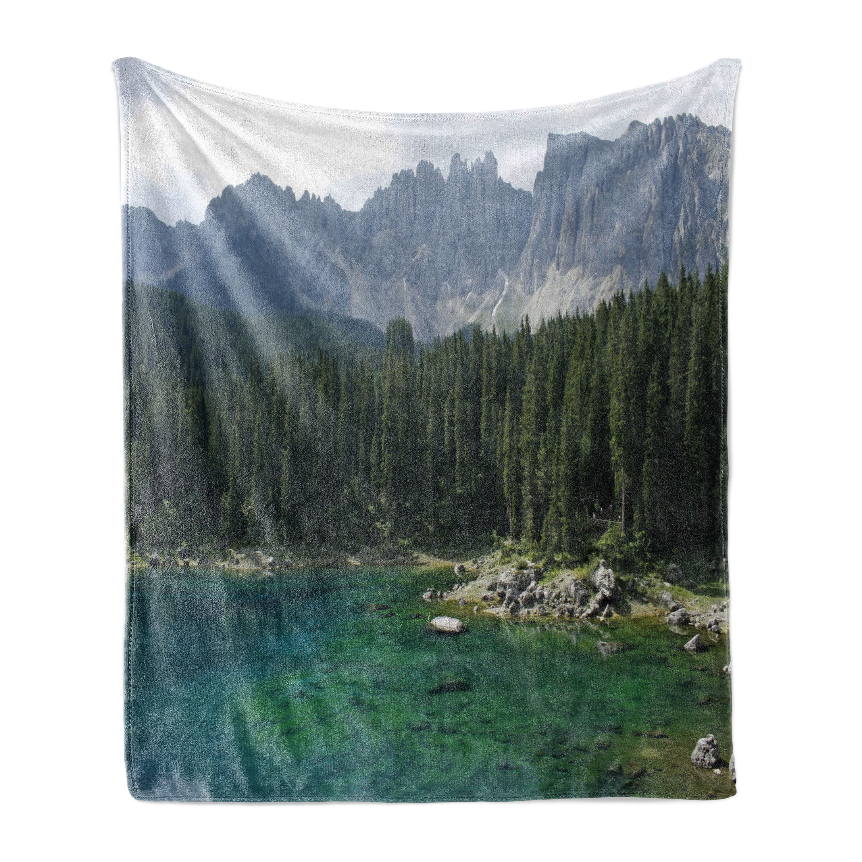 Nature Soft Flannel Fleece Throw Blanket, Aerial View of Pine Forest by ...