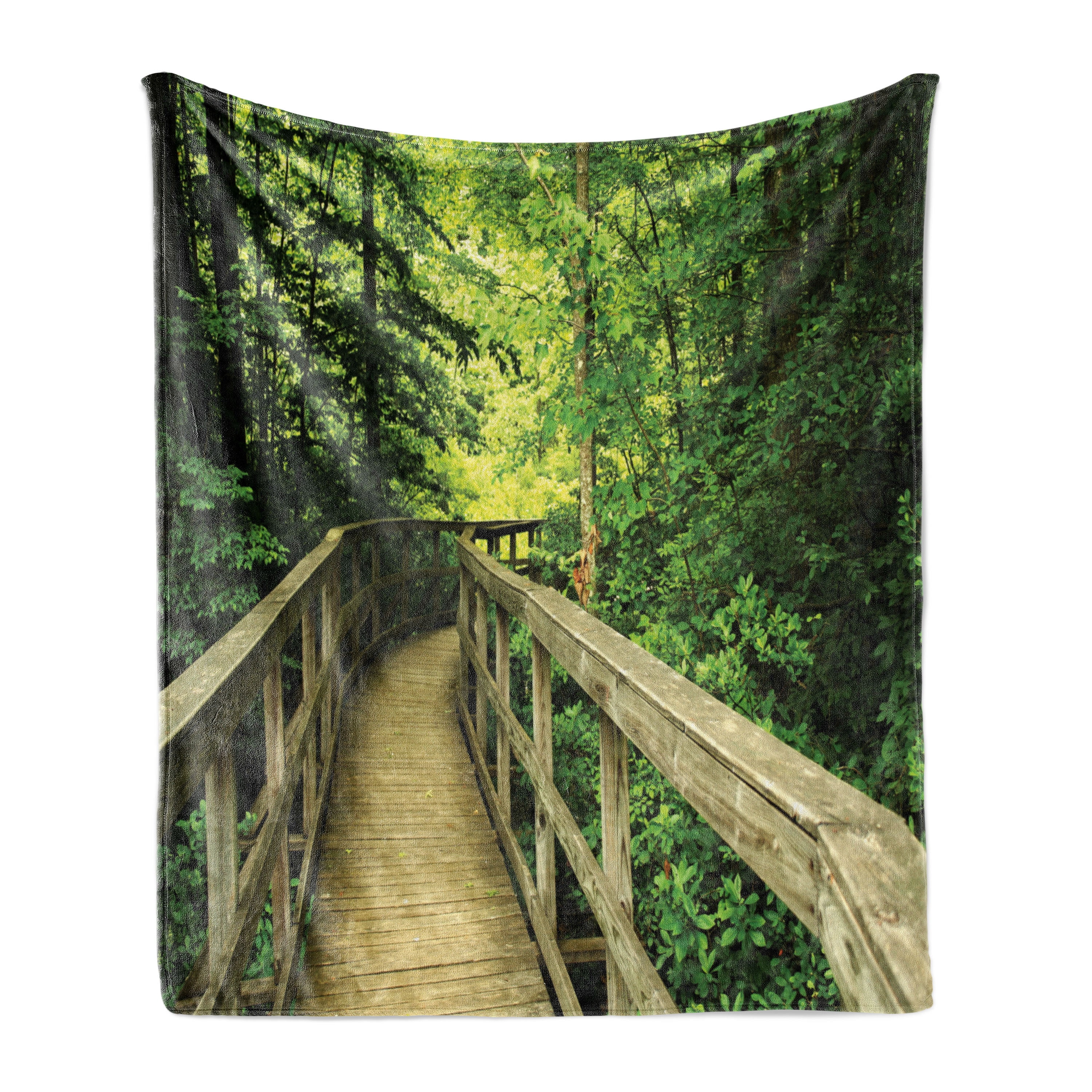 Nature Soft Flannel Fleece Throw Blanket, Park Summertime Scenic View ...