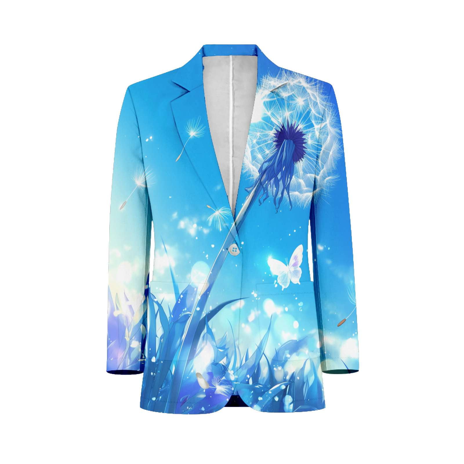 Nature Spring Summer Dandelion Blue Sky Men's Suit Blazer Casual Party ...